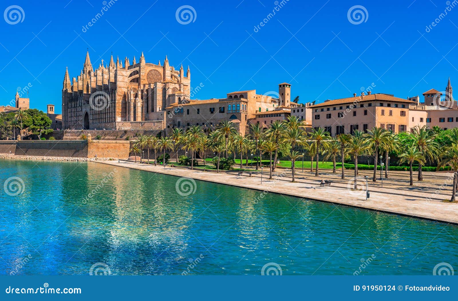Espanha Palma De Majorca Cathedral Imagem de Stock Editorial - Imagem ...