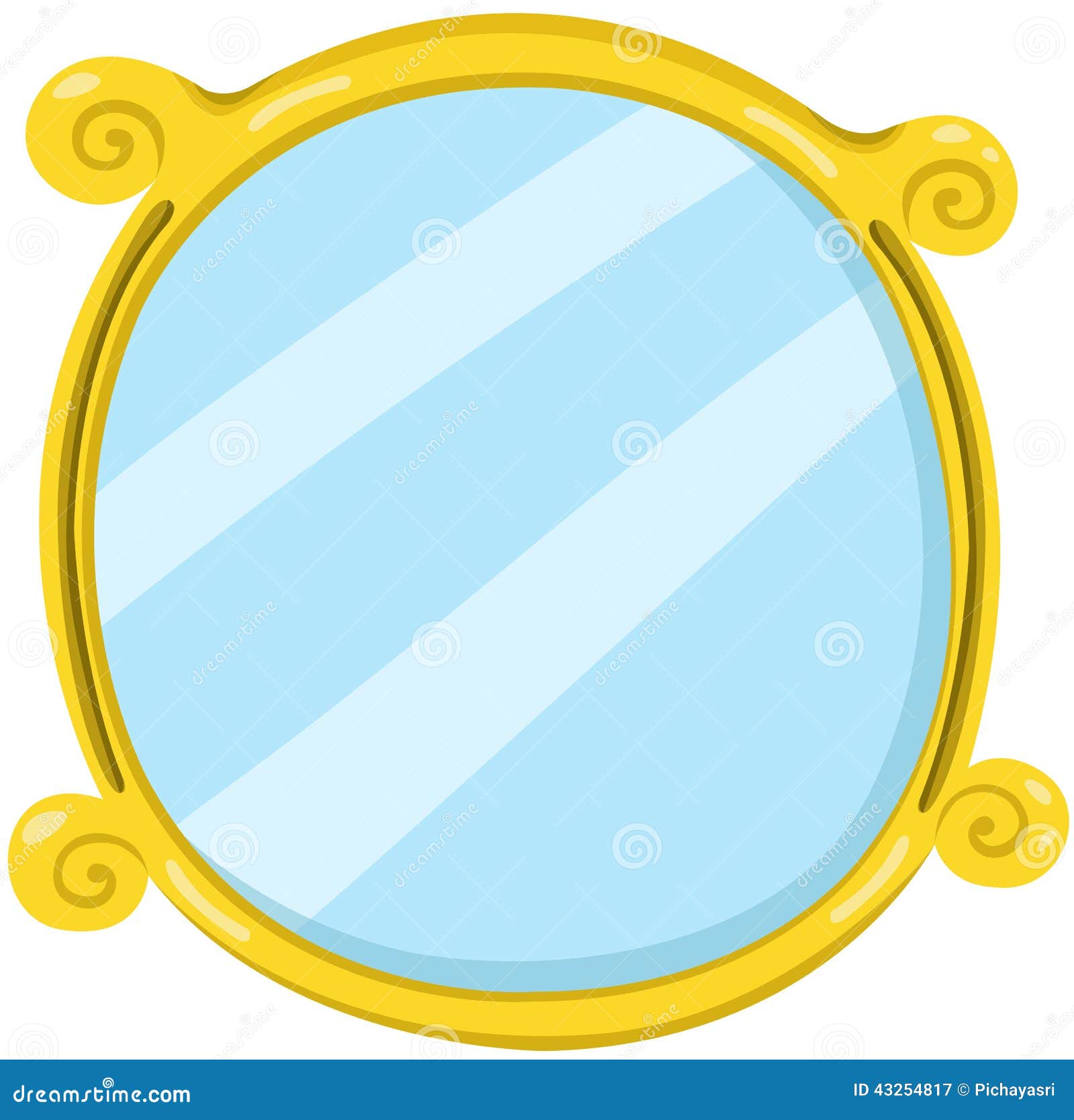 Espejo ilustración del vector. Ilustración de forma, aislado - 43254817