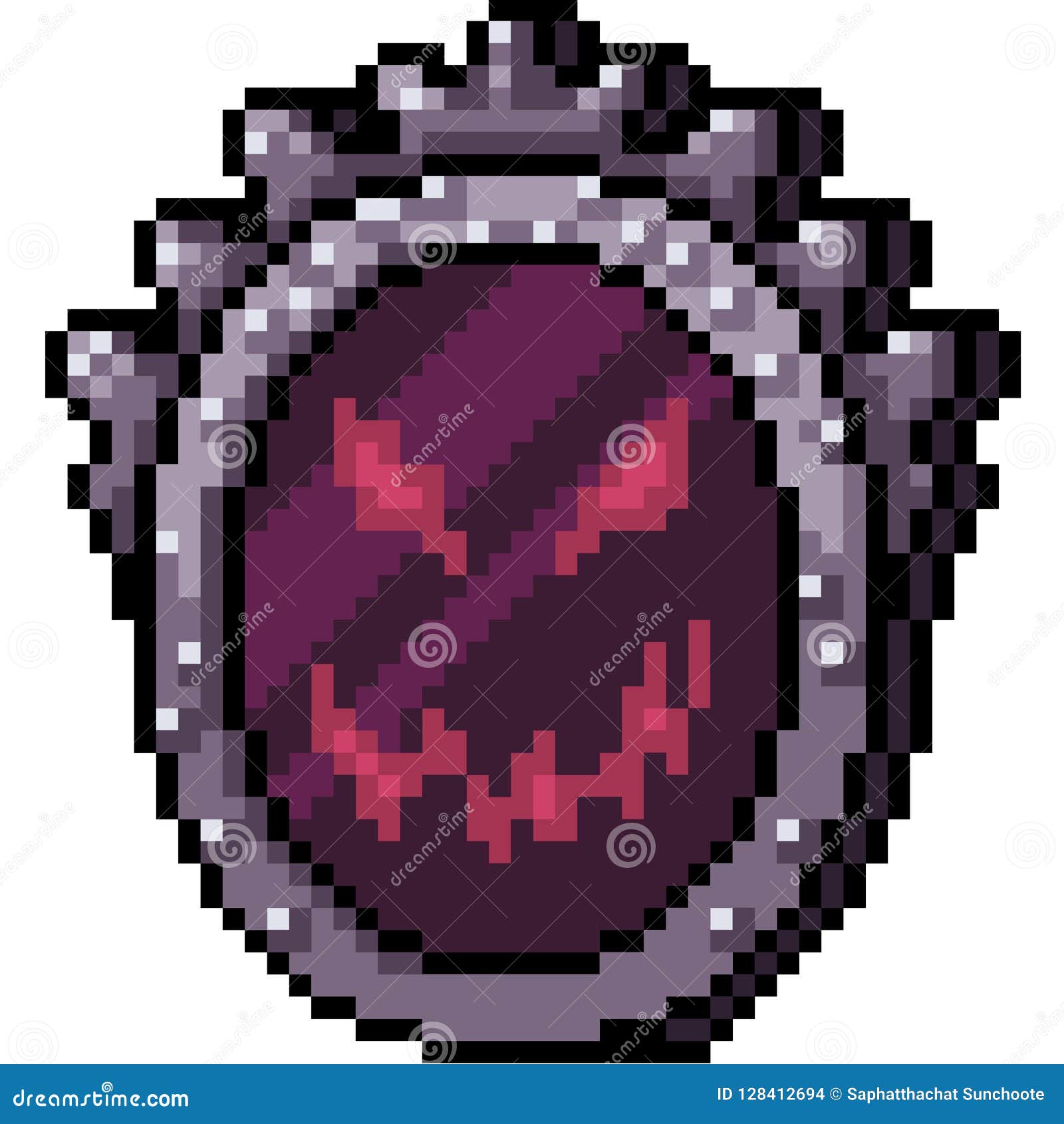 Espejo Del Monstruo Del Arte Del Pixel Del Vector Ilustración del ...