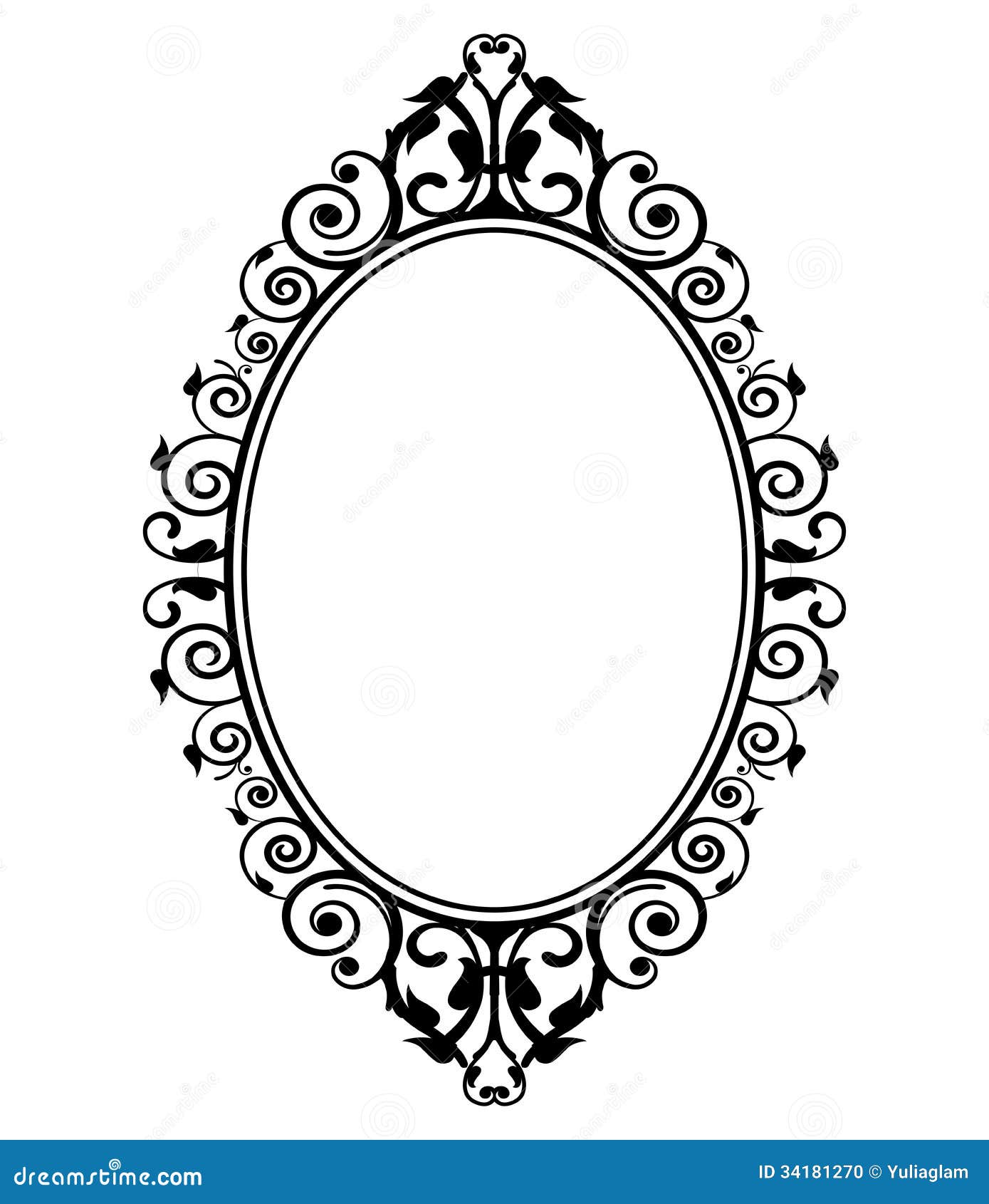 Espejo del vintage ilustración del vector. Ilustración de espejo - 34181270