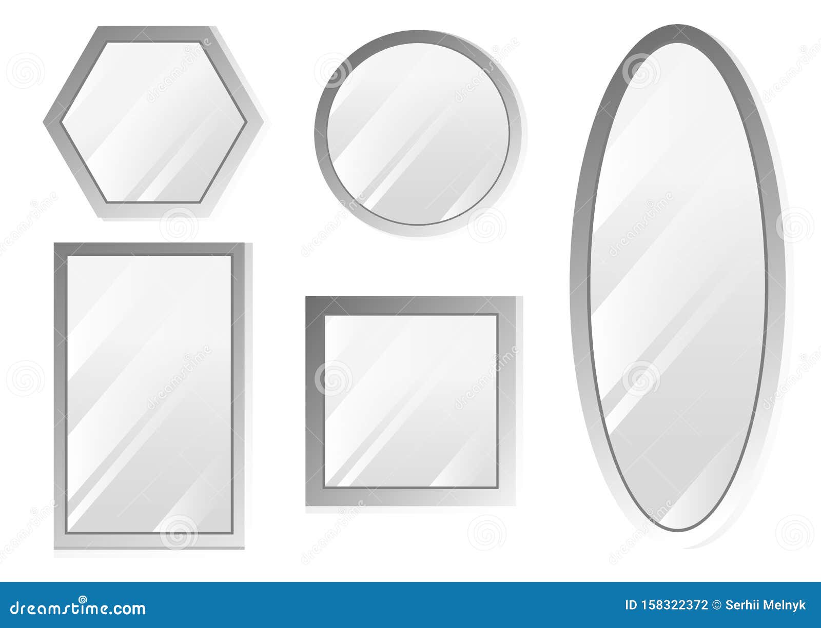 Espejos Vectoriales Realistas Ilustración del Vector - Ilustración de ...