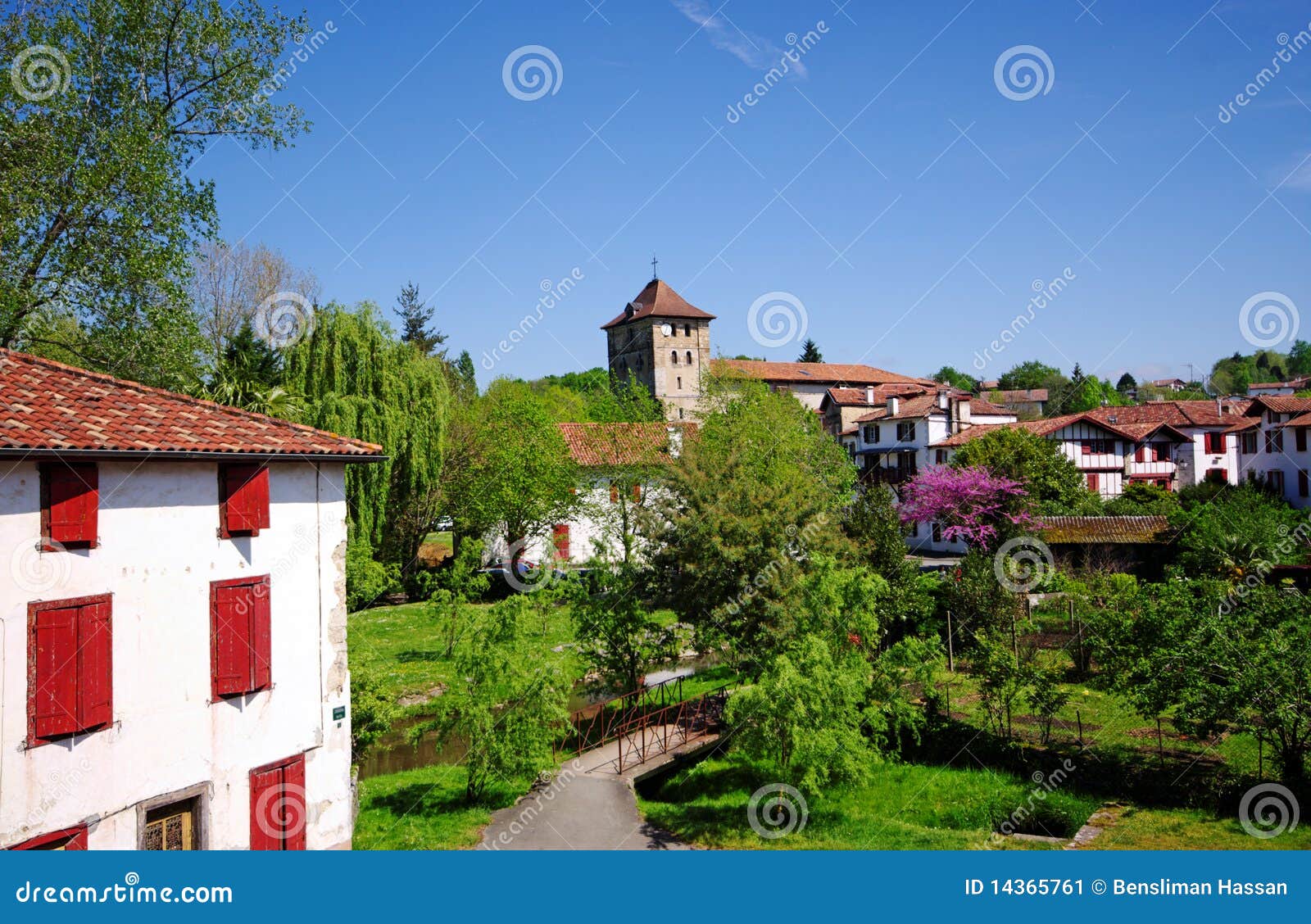 Espelette Village in Basque Country Stock Image - Image of tourism ...