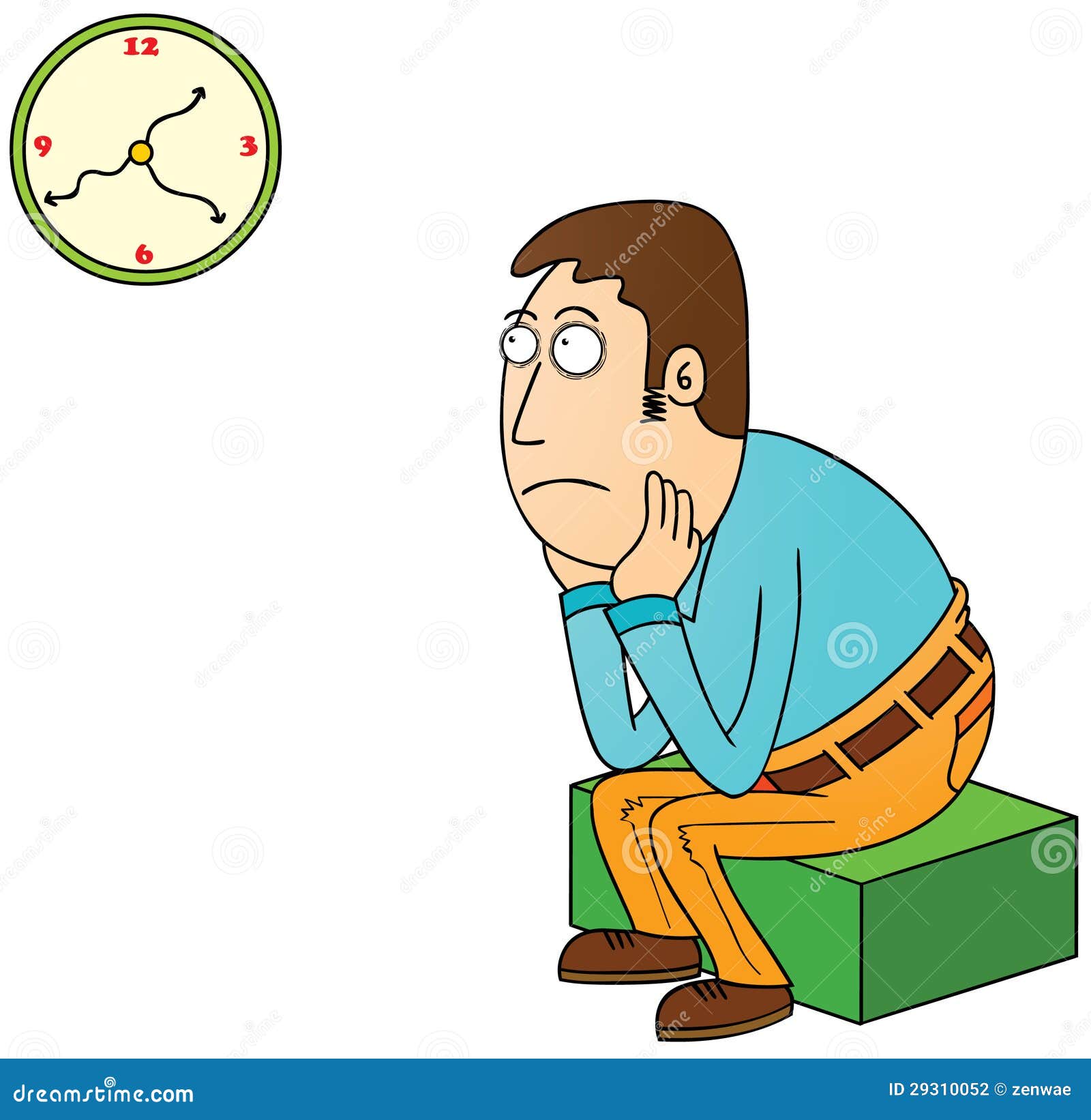 Espera ilustração do vetor. Ilustração de tristeza, arte - 29310052