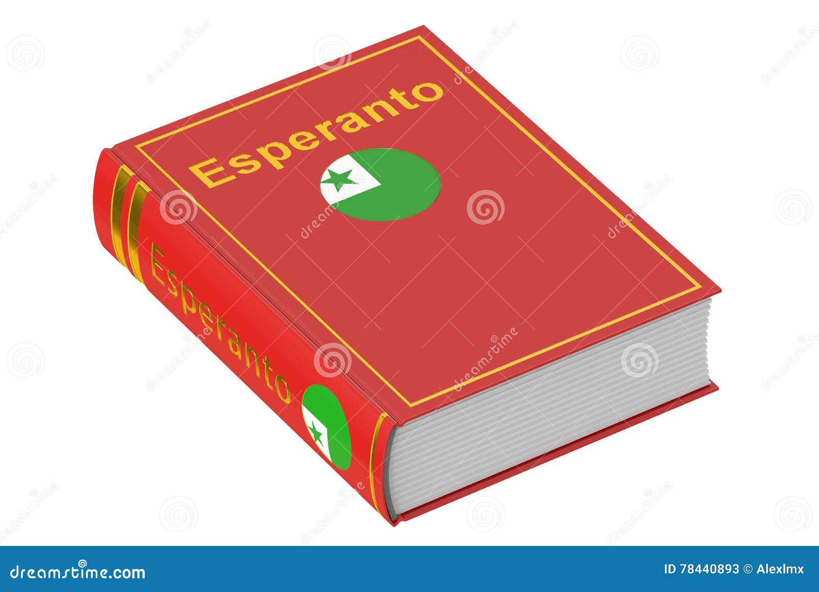 Esperanto Language Textbook, 3D Rendering Stock Illustration ...