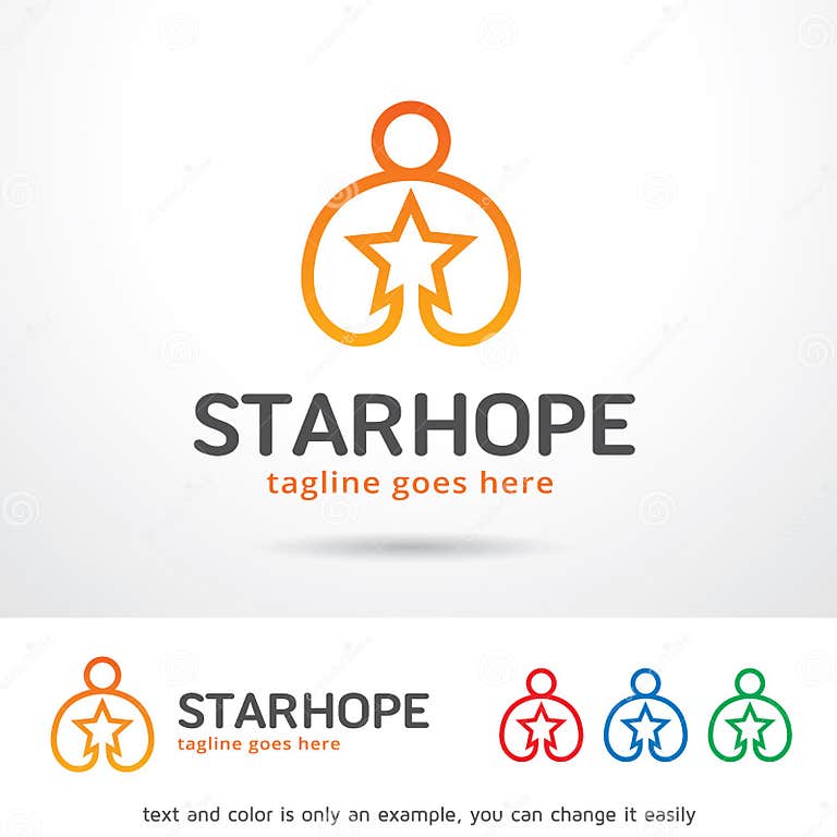 Esperanza Logo Template Design Vector De La Estrella Ilustración del ...