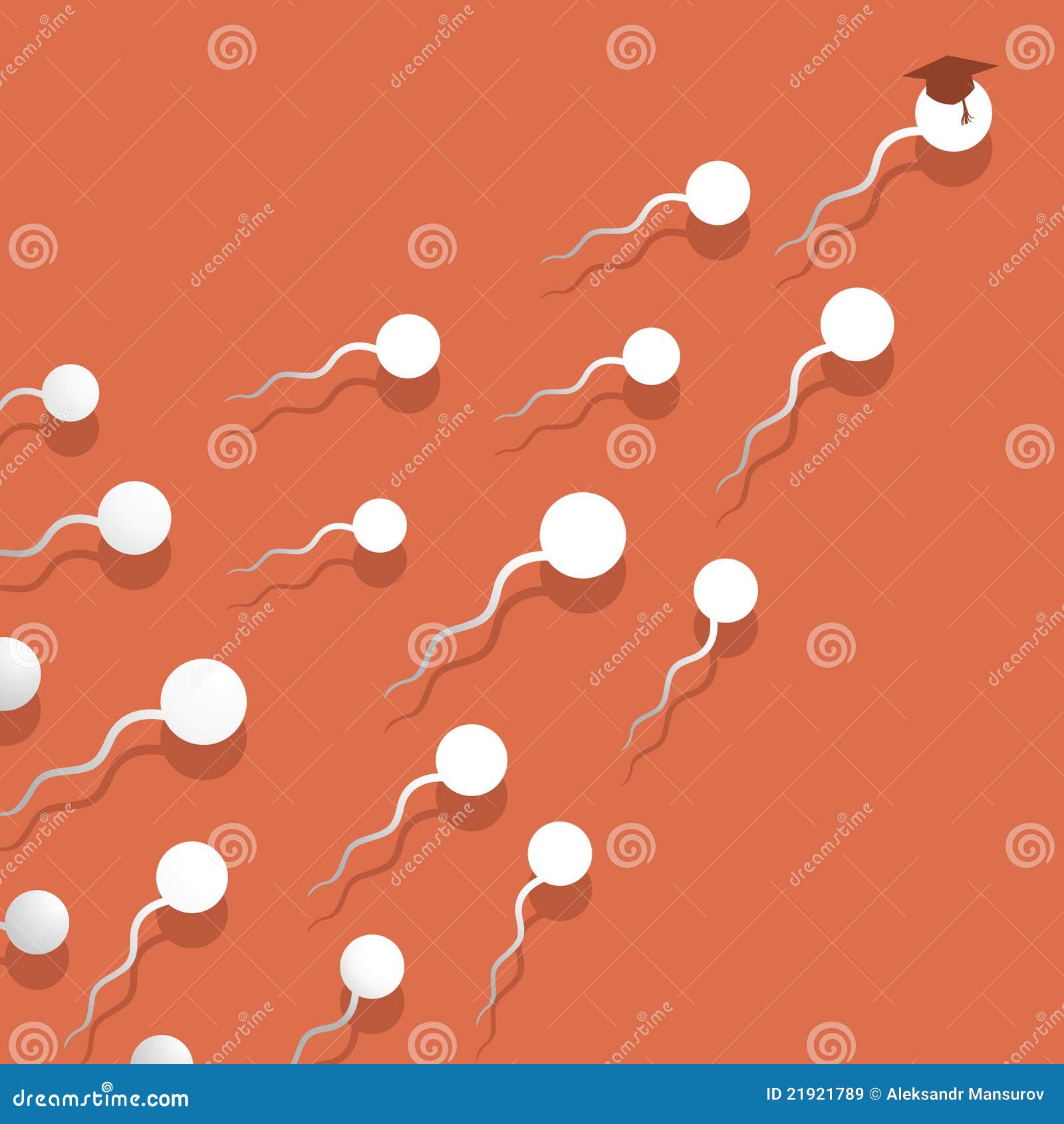 Espermatozóide ilustração do vetor. Ilustração de lado - 21921789