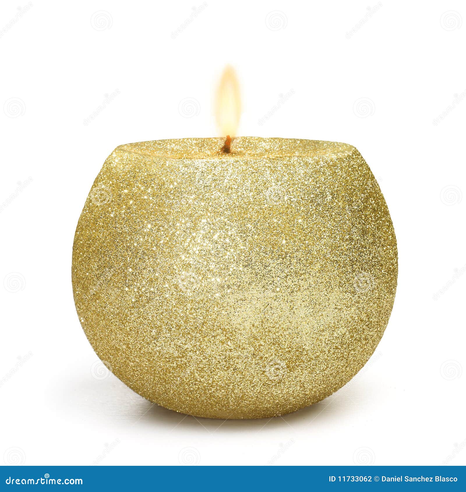 Espheric golden candle stock photo. Image of gold, fire - 11733062