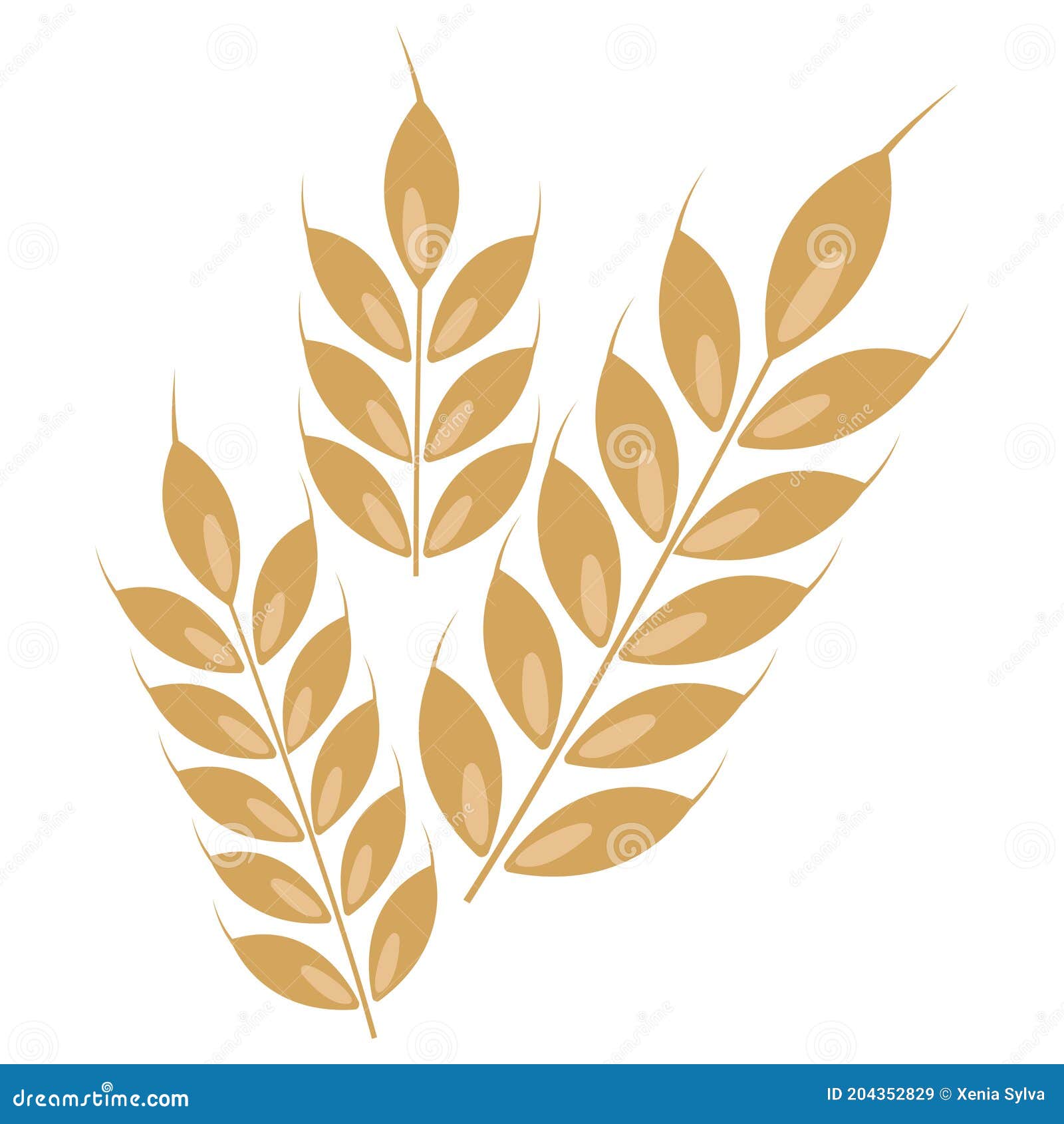 Espigas. ilustración del vector. Ilustración de icono - 204352829