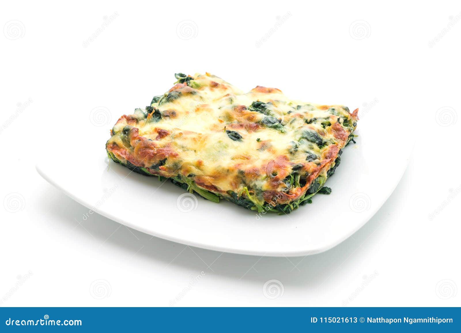 Espinaca Cocida Al Horno Con Queso Imagen de archivo - Imagen de pollo ...