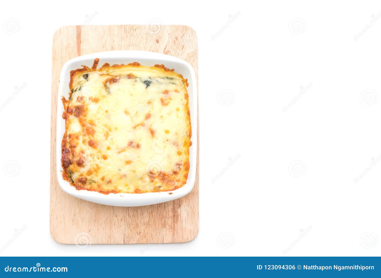 Espinaca Cocida Al Horno Con Queso Foto de archivo - Imagen de comida ...