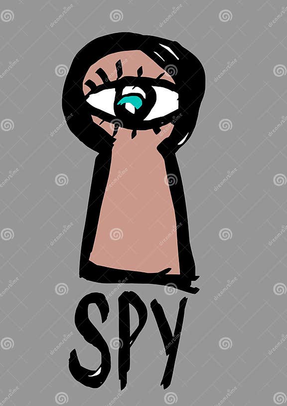 Espion illustration stock. Illustration du symbole, curiosité - 51329015