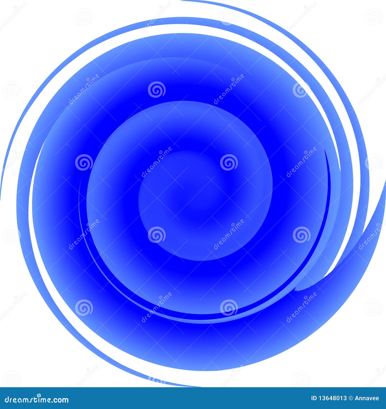 Espiral azul ilustração do vetor. Ilustração de gradiente - 13648013