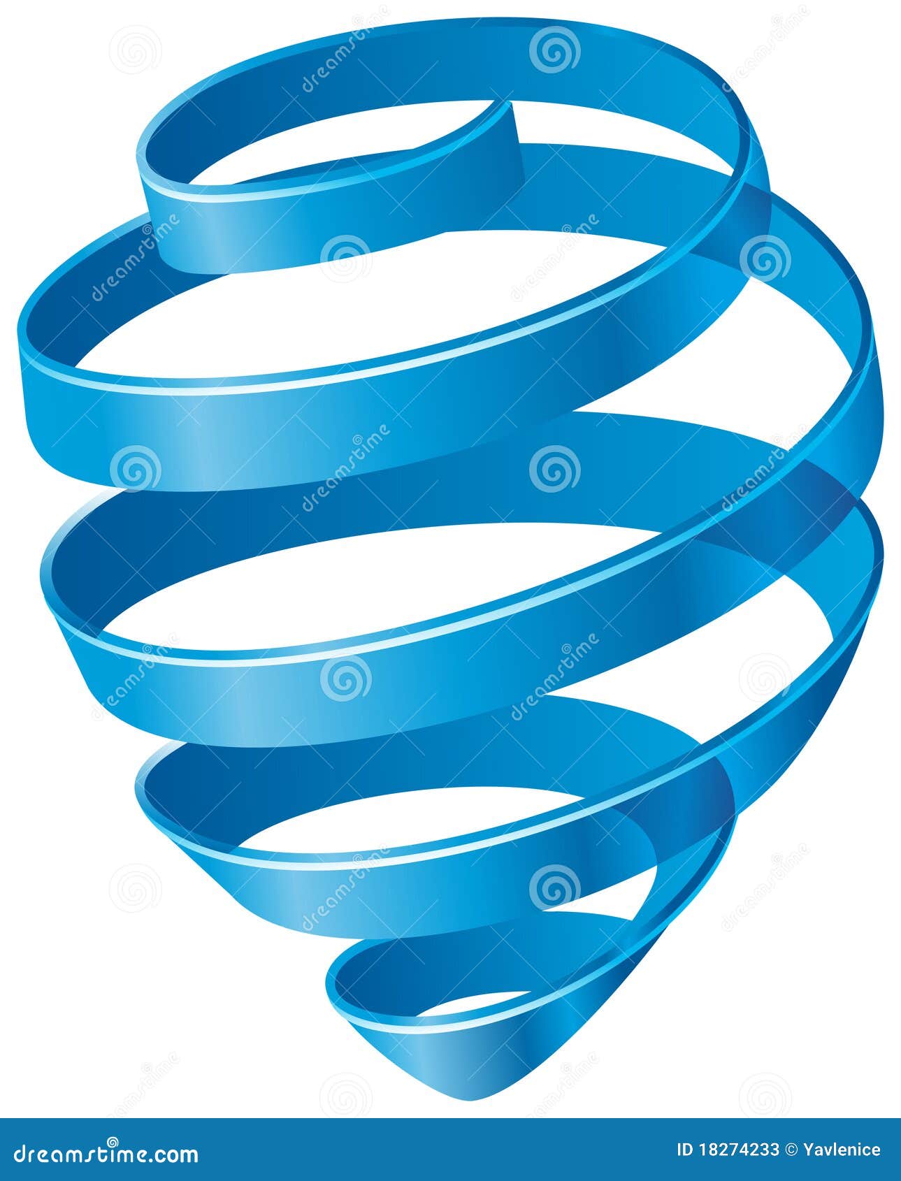Espiral azul ilustración del vector. Ilustración de espiral - 18274233