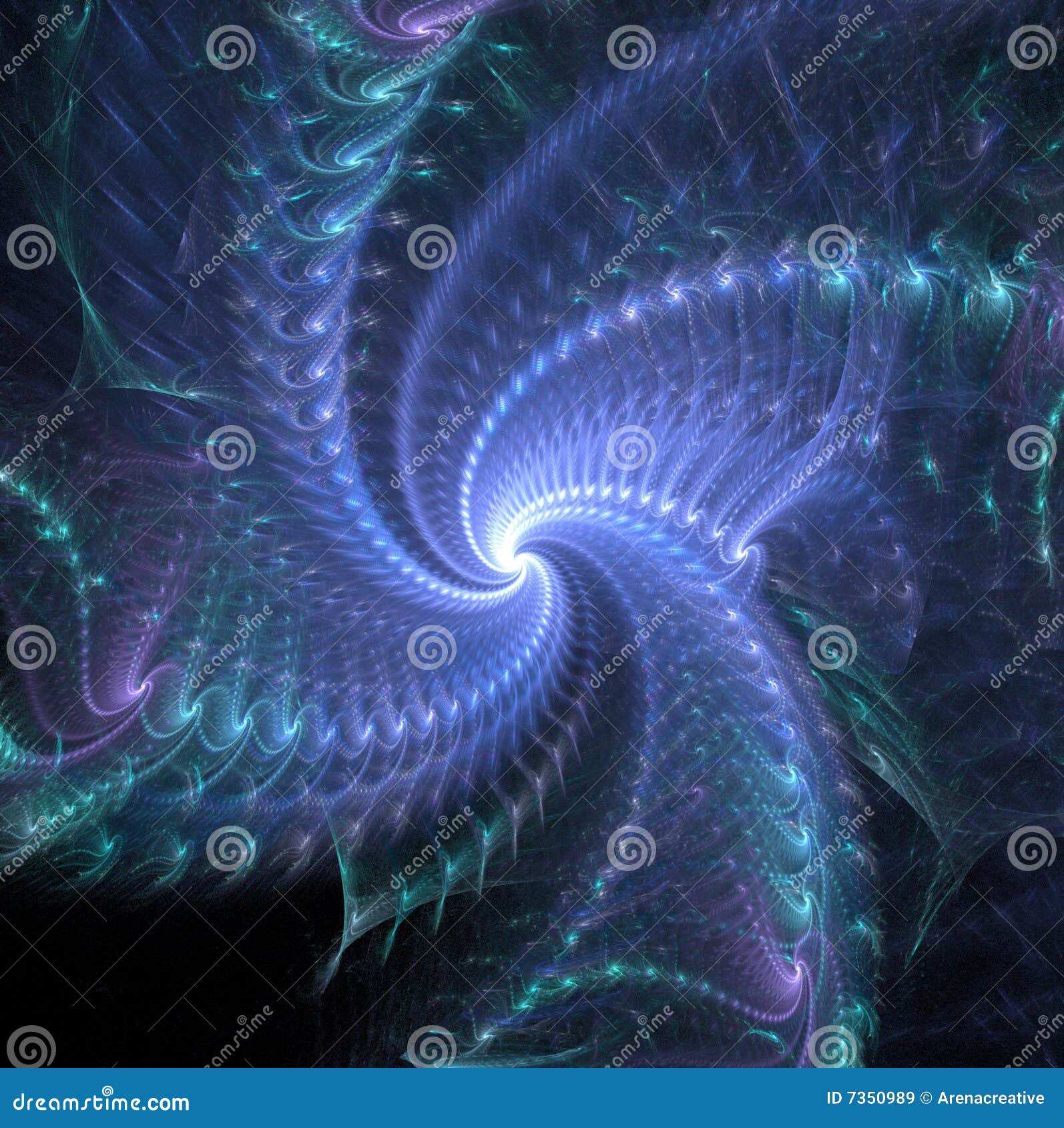 Espiral azul stock de ilustración. Ilustración de fractal - 7350989
