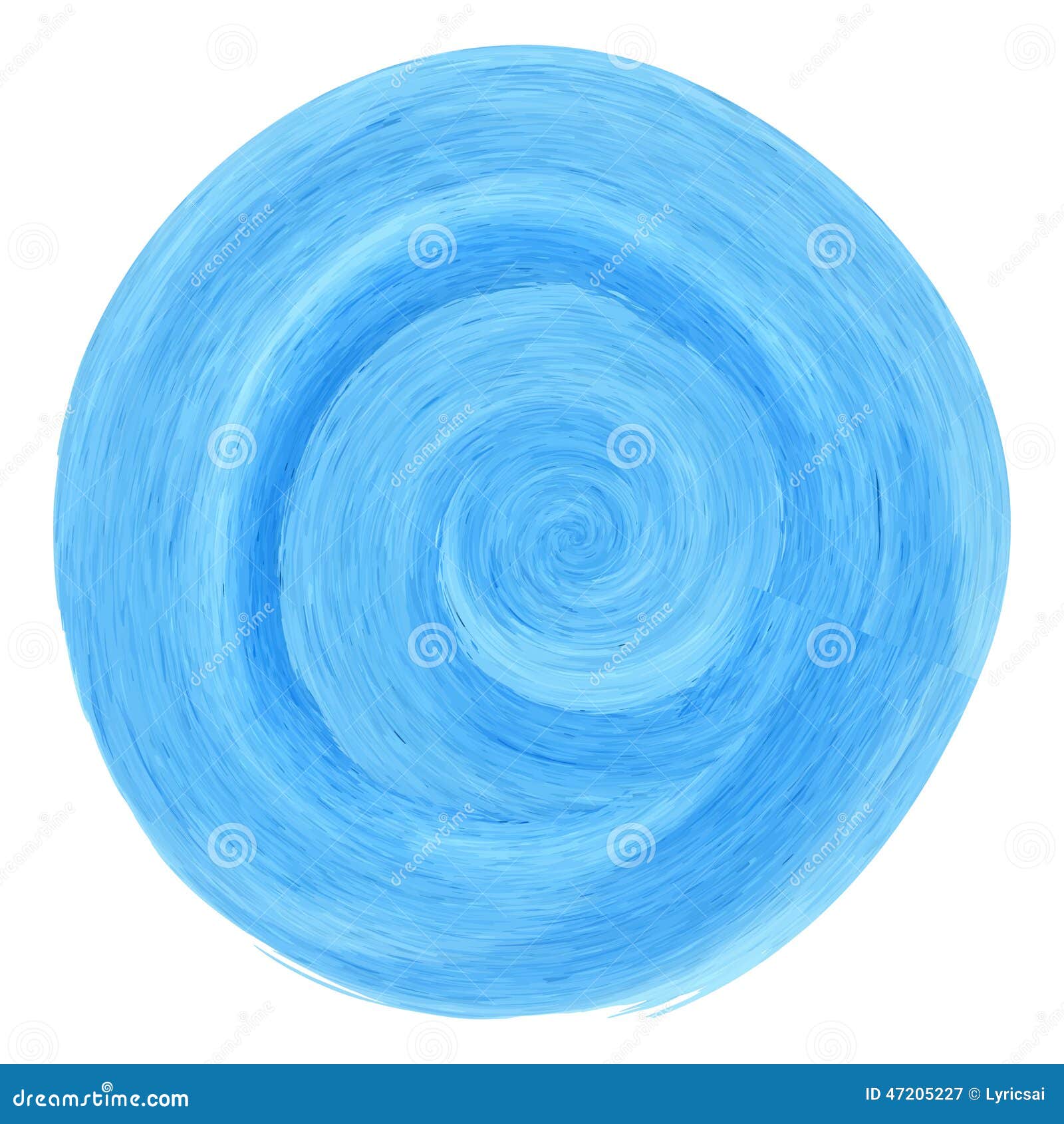 Espiral Azul De La Acuarela Stock de ilustración - Ilustración de ...