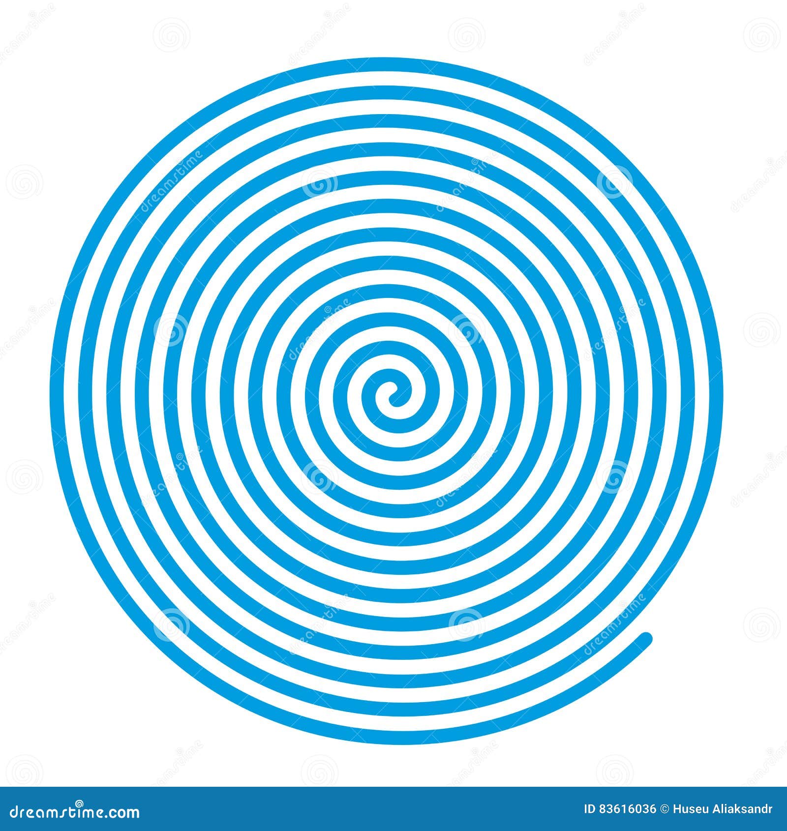 Espiral azul del vector ilustración del vector. Ilustración de giro ...