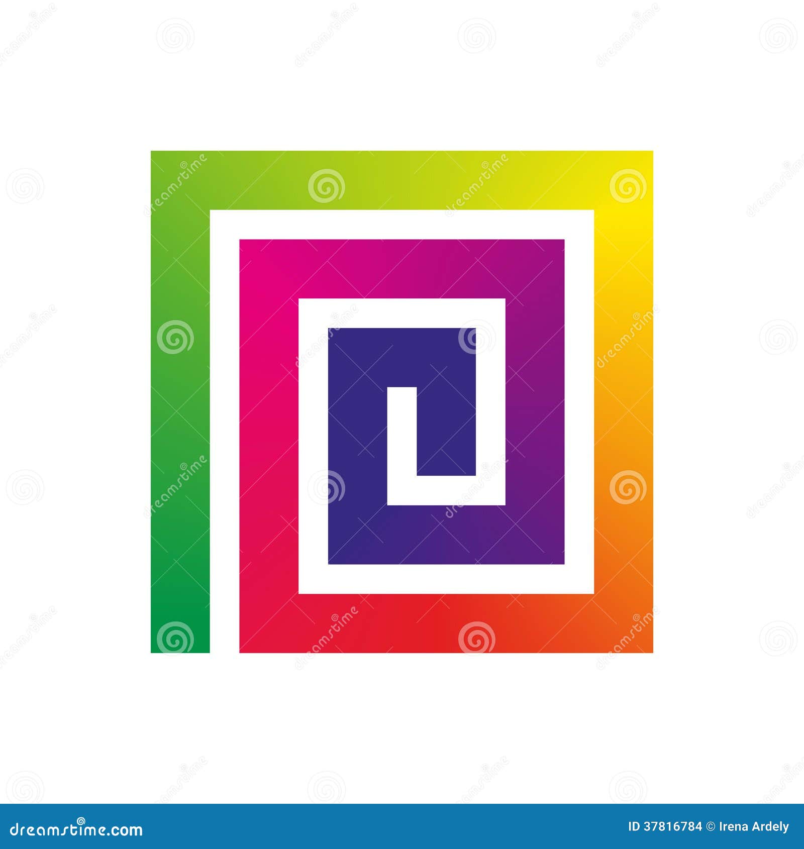 Espiral Cuadrado Del Arco Iris Ilustración del Vector - Ilustración de ...