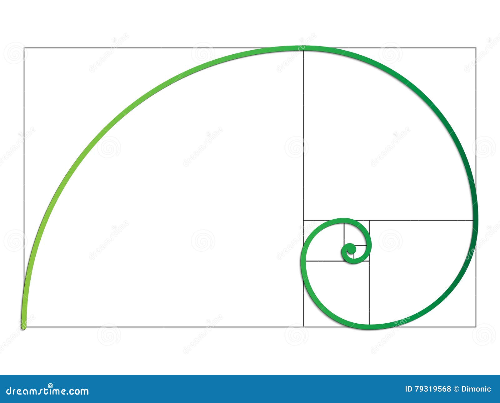 A espiral de Fibonacci ilustração do vetor. Ilustração de eternidade ...
