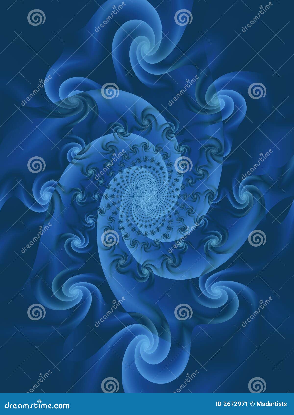 Espirales Wispy De Los Remolinos Azules Stock de ilustración ...