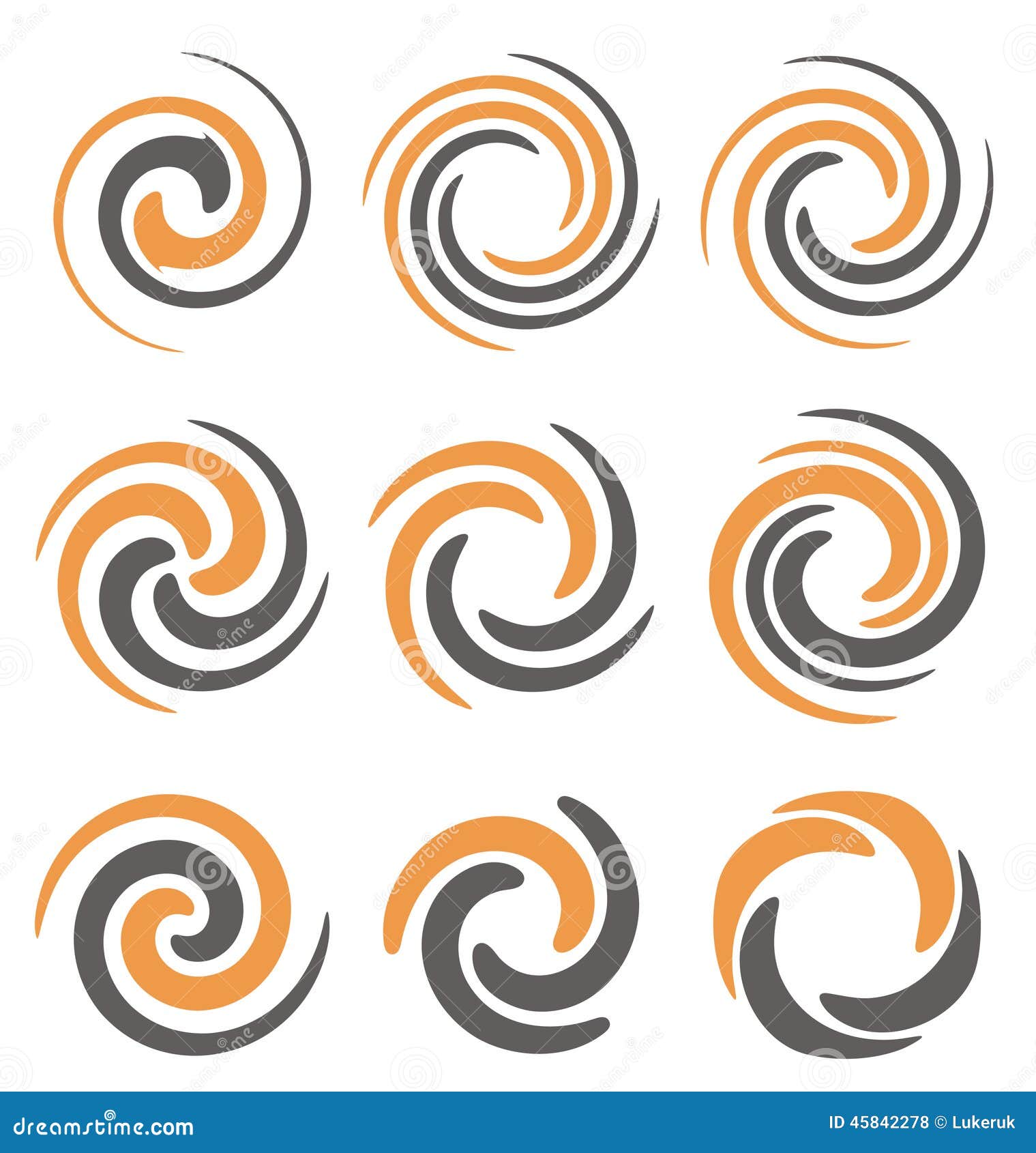 Espirales y remolinos ilustración del vector. Ilustración de curva ...