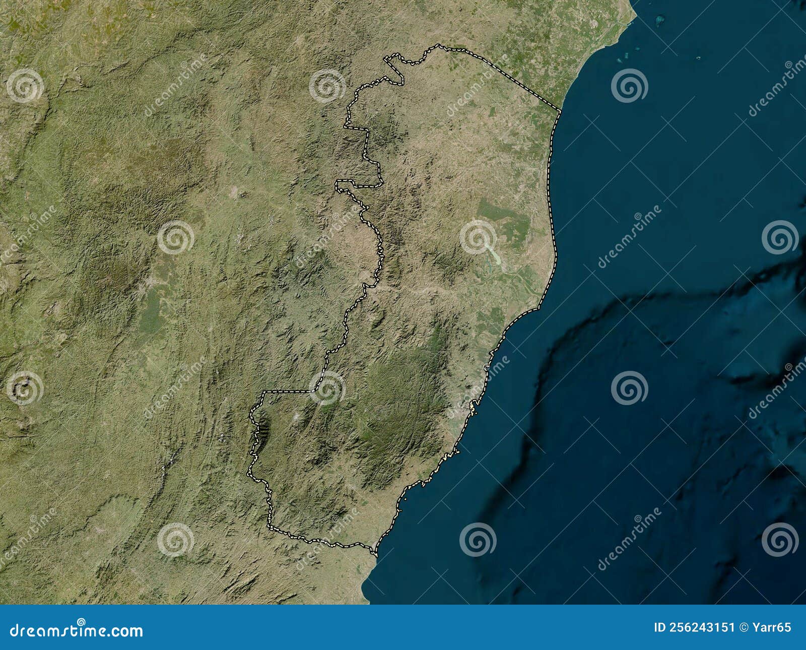 Espirito Santo, Brazil. Low-res Satellite. No Legend Stock Illustration ...