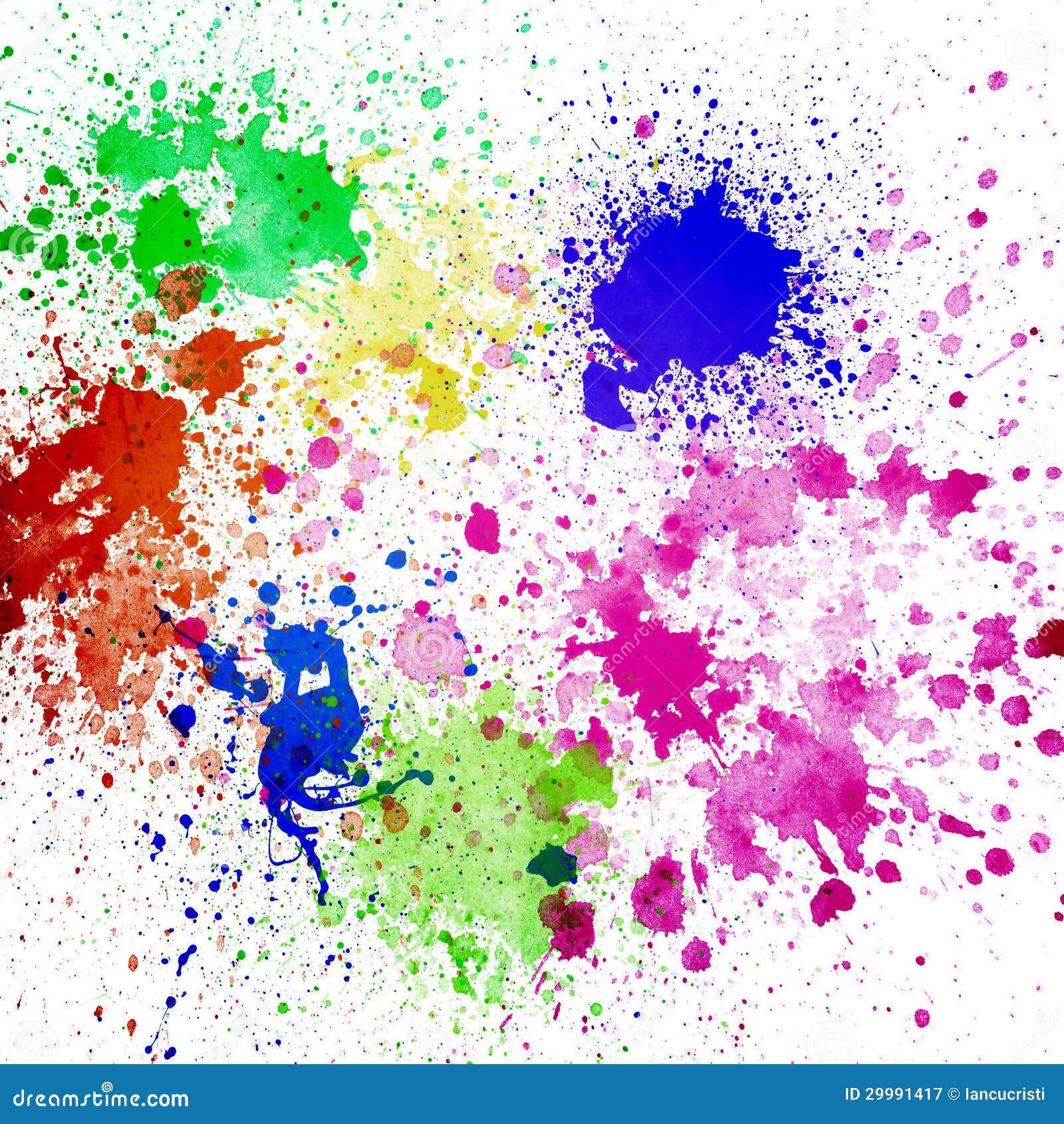 Espirra Da Tinta Colorida No Fundo Branco Imagem de Stock - Imagem de ...