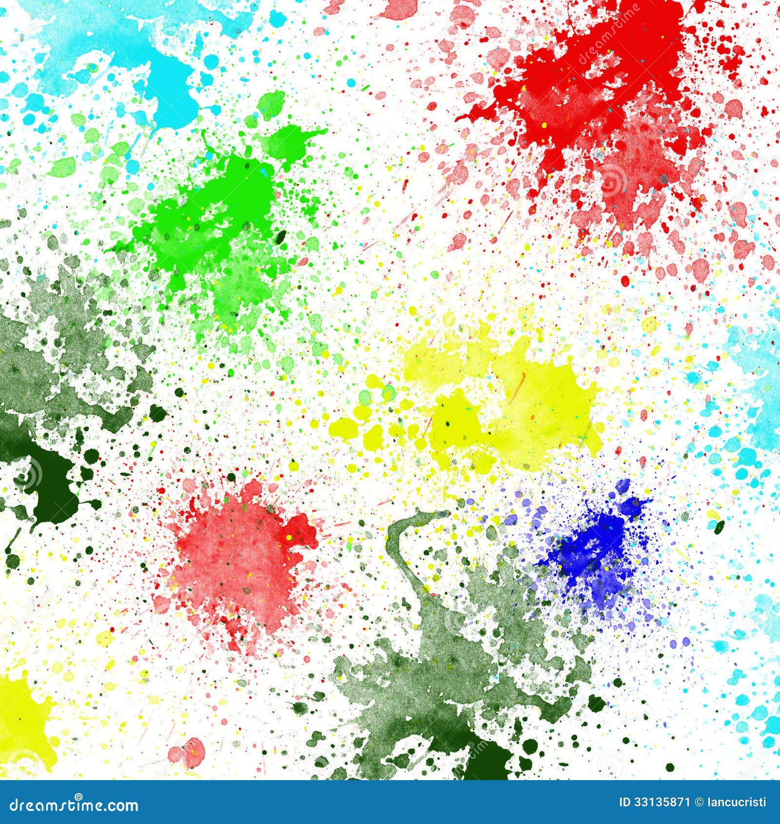 Espirra Da Tinta Colorida No Fundo Branco Imagem de Stock - Imagem de ...