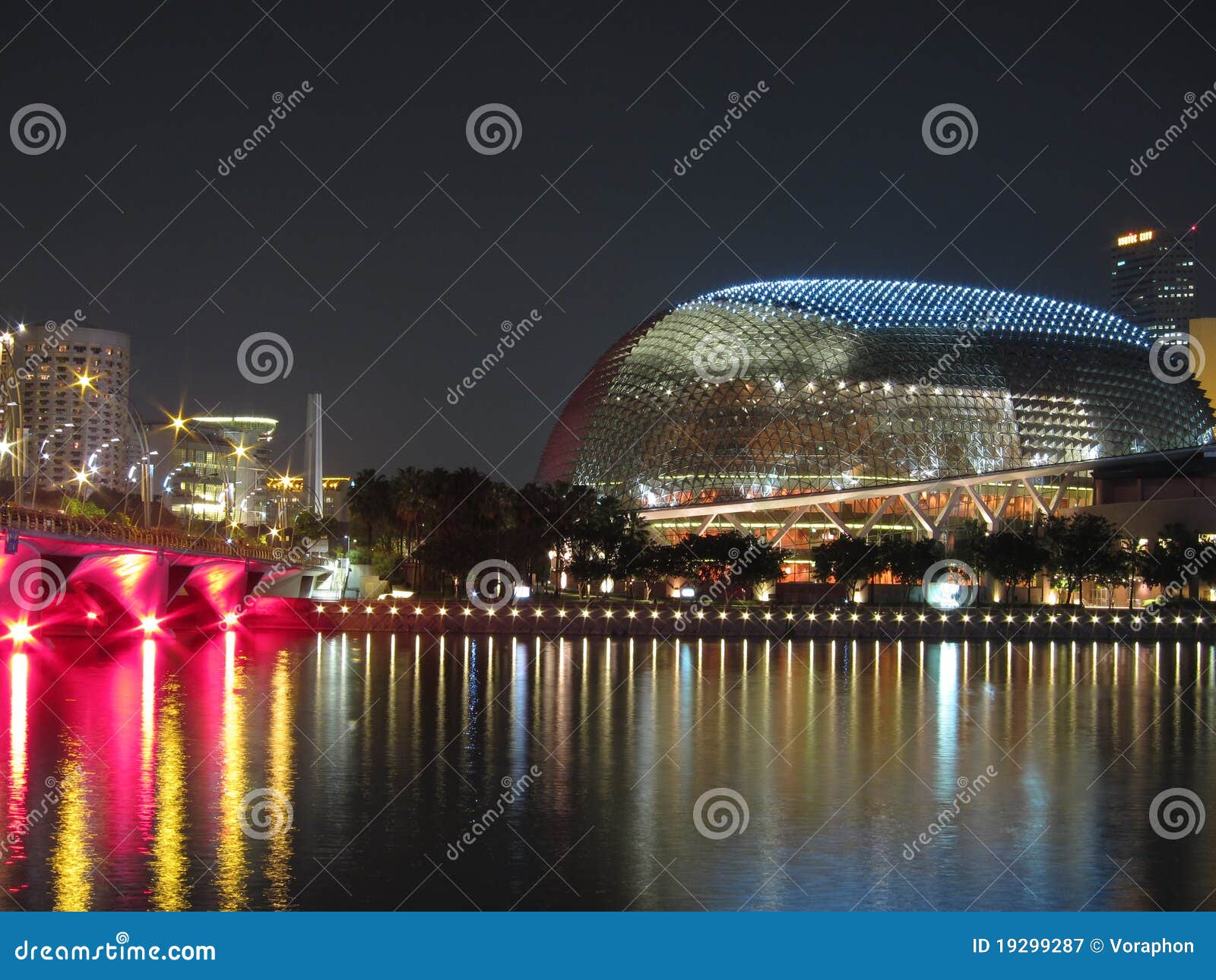 Esplanade stock image. Image of light, marina, architecture - 19299287