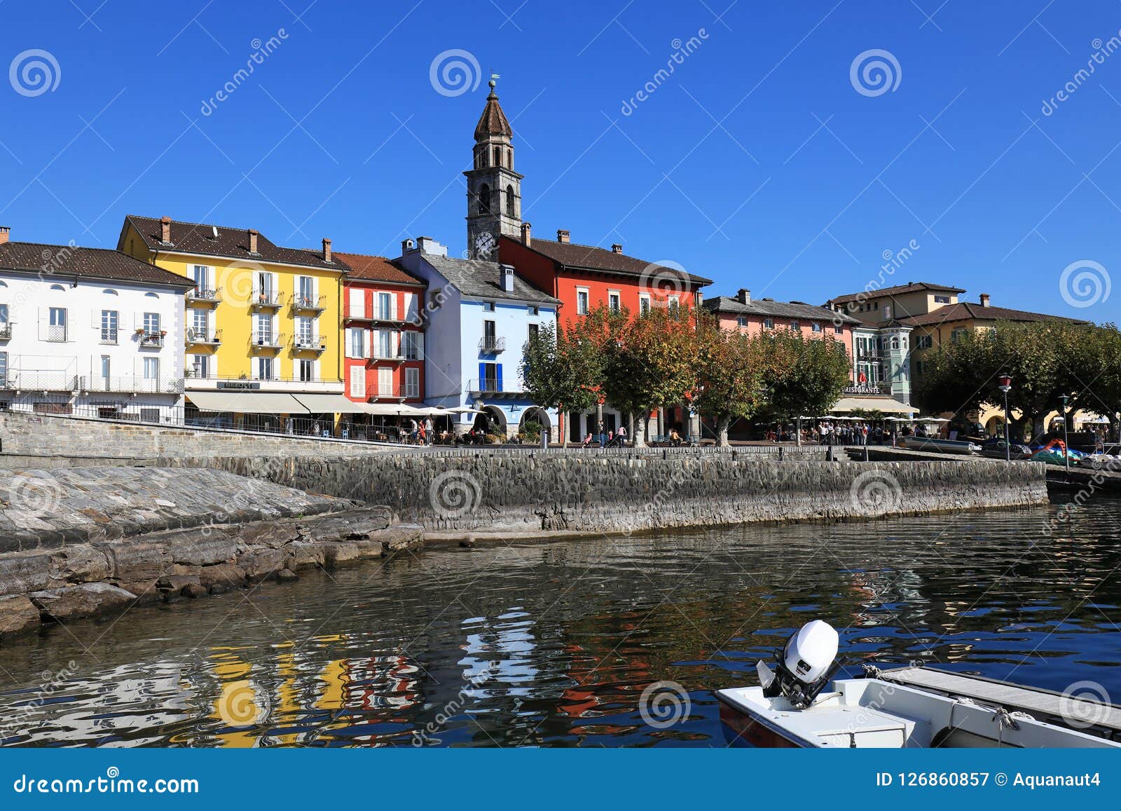 Village of Ascona editorial photography. Image of popular - 126860857