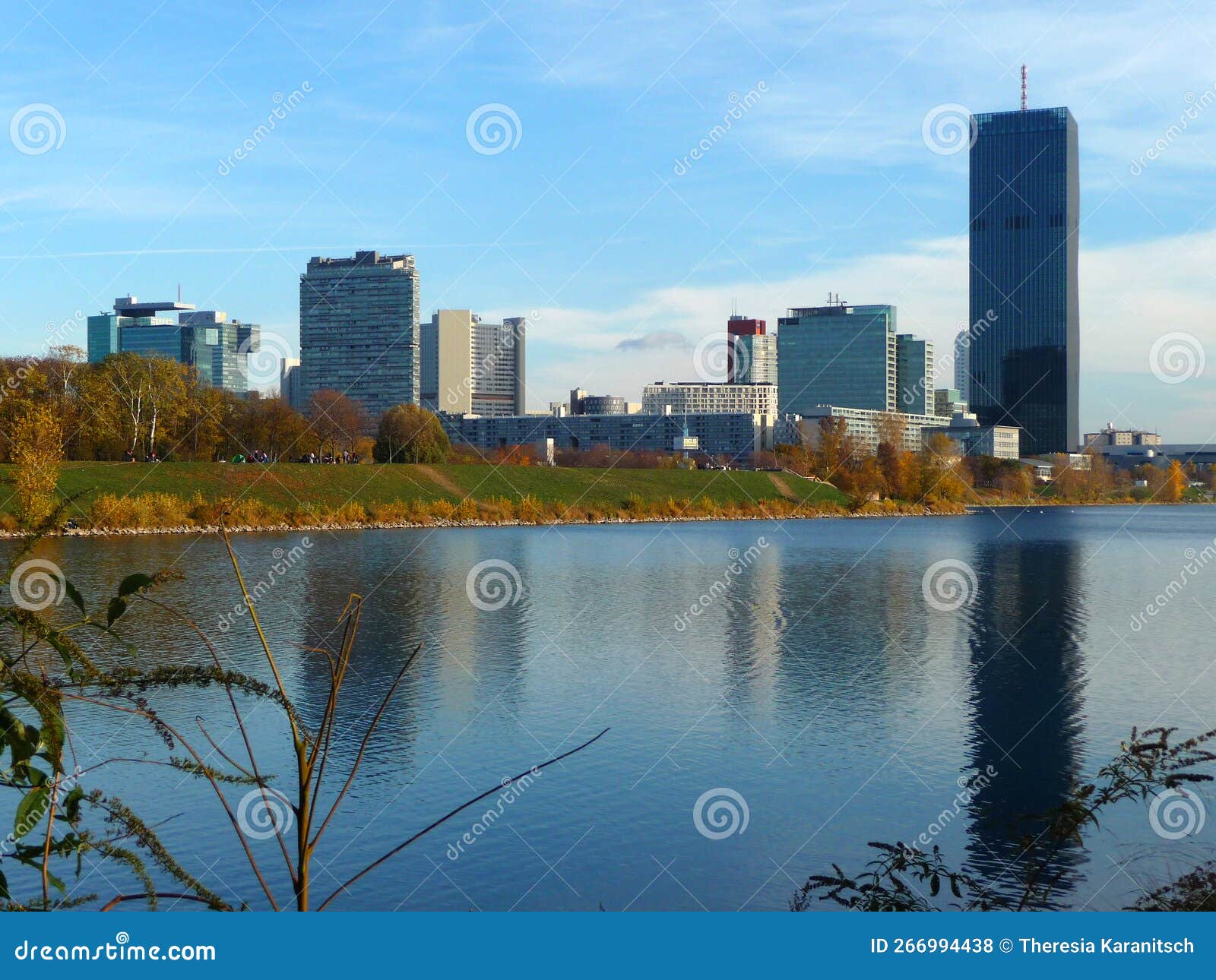 Esplanade on the Danube stock photo. Image of advanced - 266994438