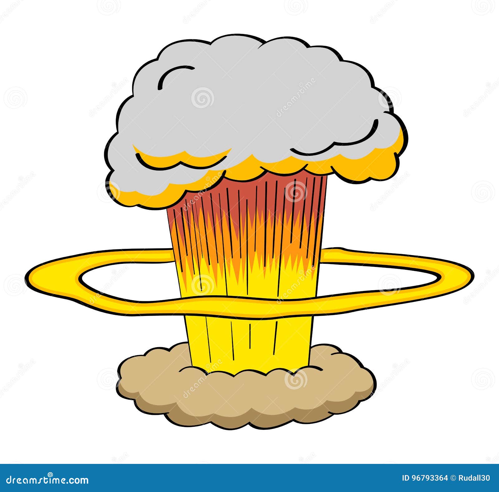 Esplosione Della Bomba Atomica Illustrazione Vettoriale - Illustrazione ...