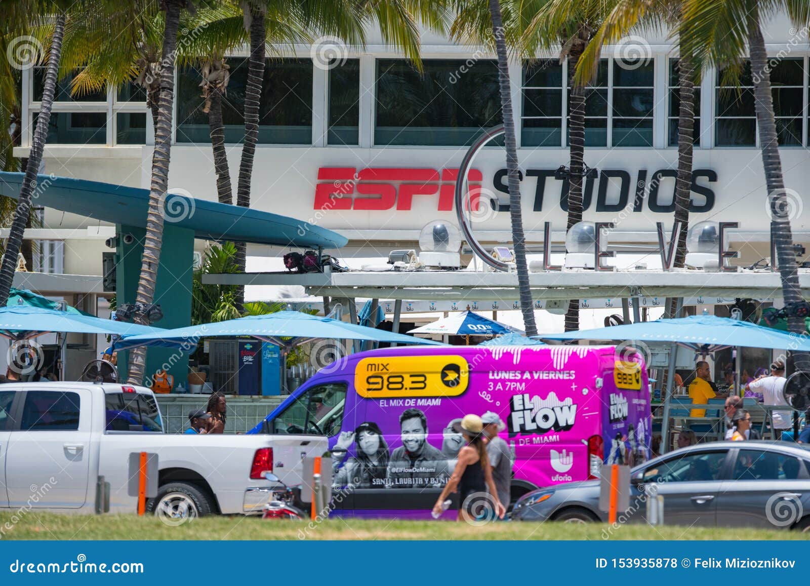 ESPN Studios at the Clevelander Miami Beach Ocean Drive Editorial Stock ...