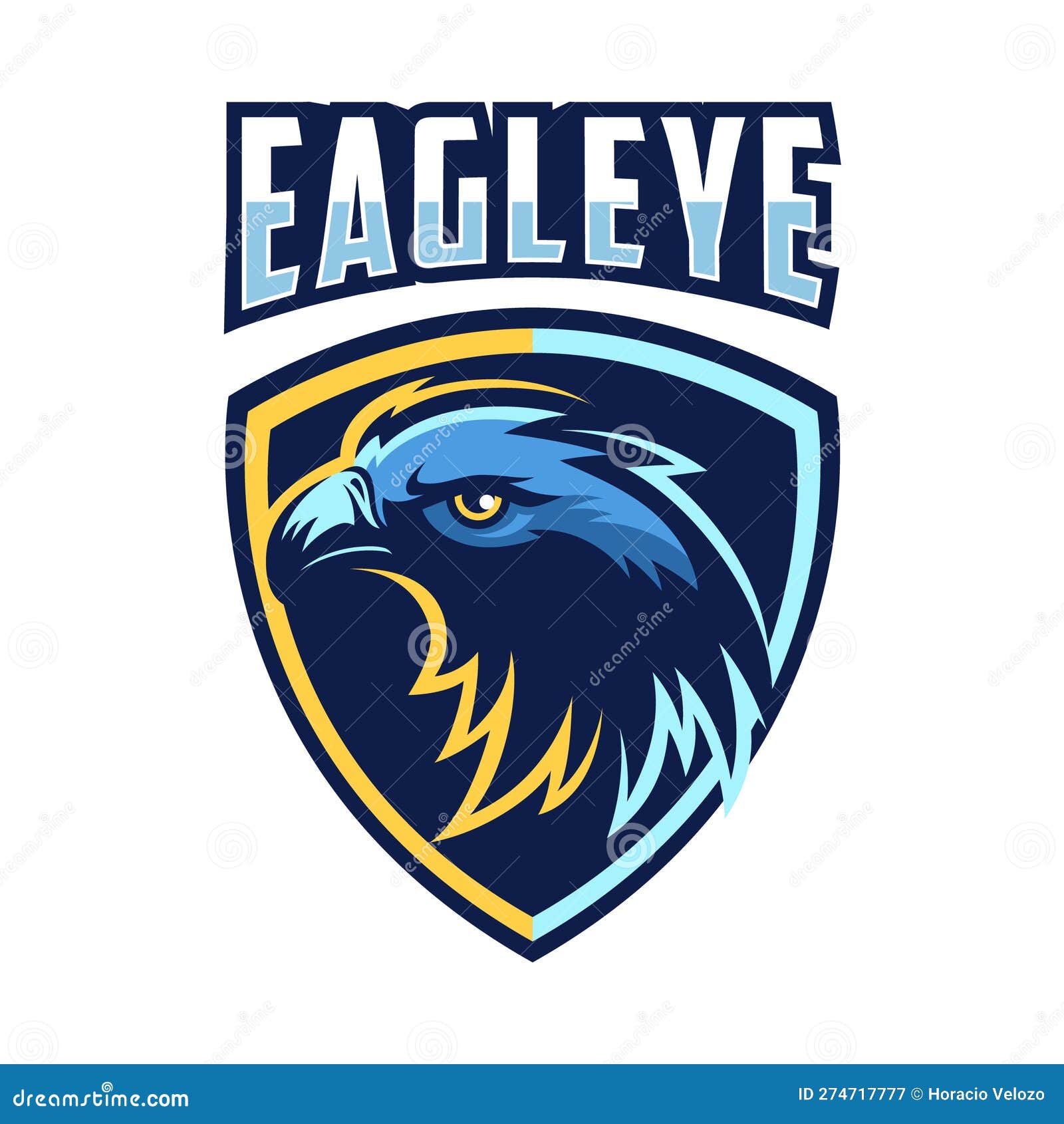 Blue Eagle Head Mascot Vector Logo Stock Vector - Illustration of eagle ...