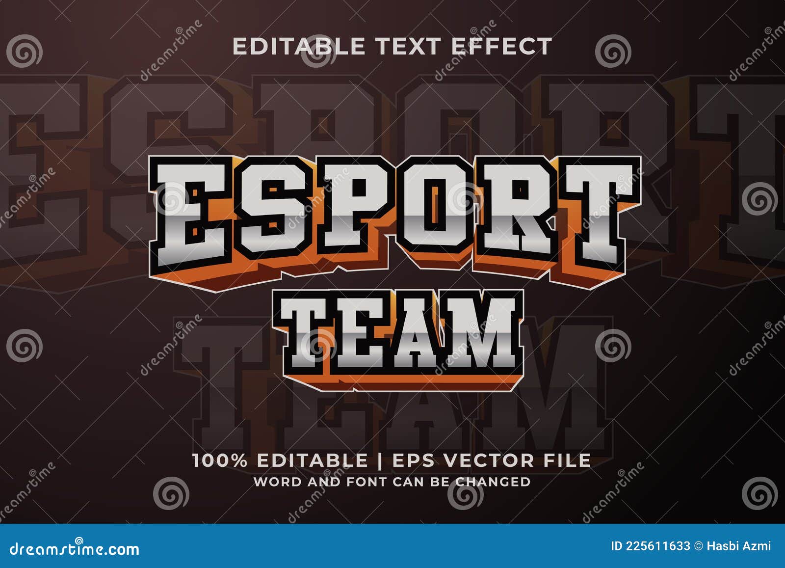 Esport Team Logo Text Effect Premium Vector Stock Vector - Illustration ...