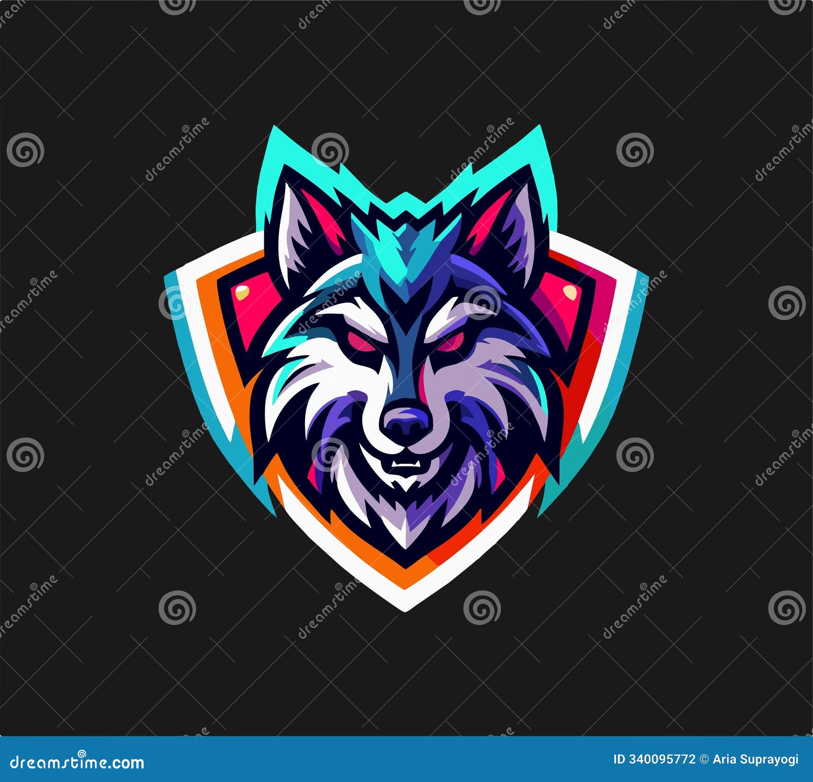 Esport Wolf Vector Graphic Logo Template Stock Illustration ...