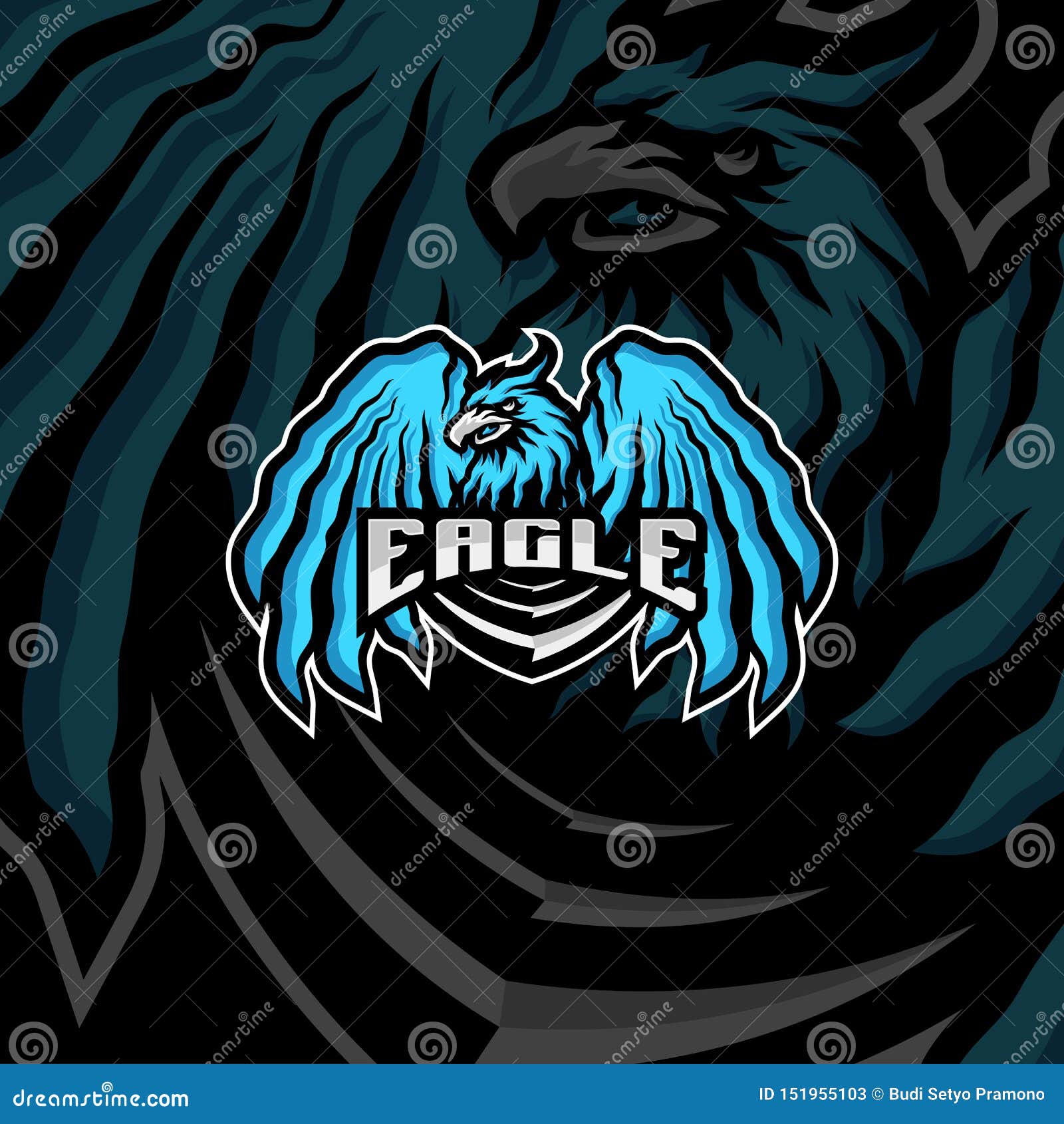 ESports Logo Design Vector De Eagle Eagle Team Mascot Gaming Logo Concepts Ilustración del ...