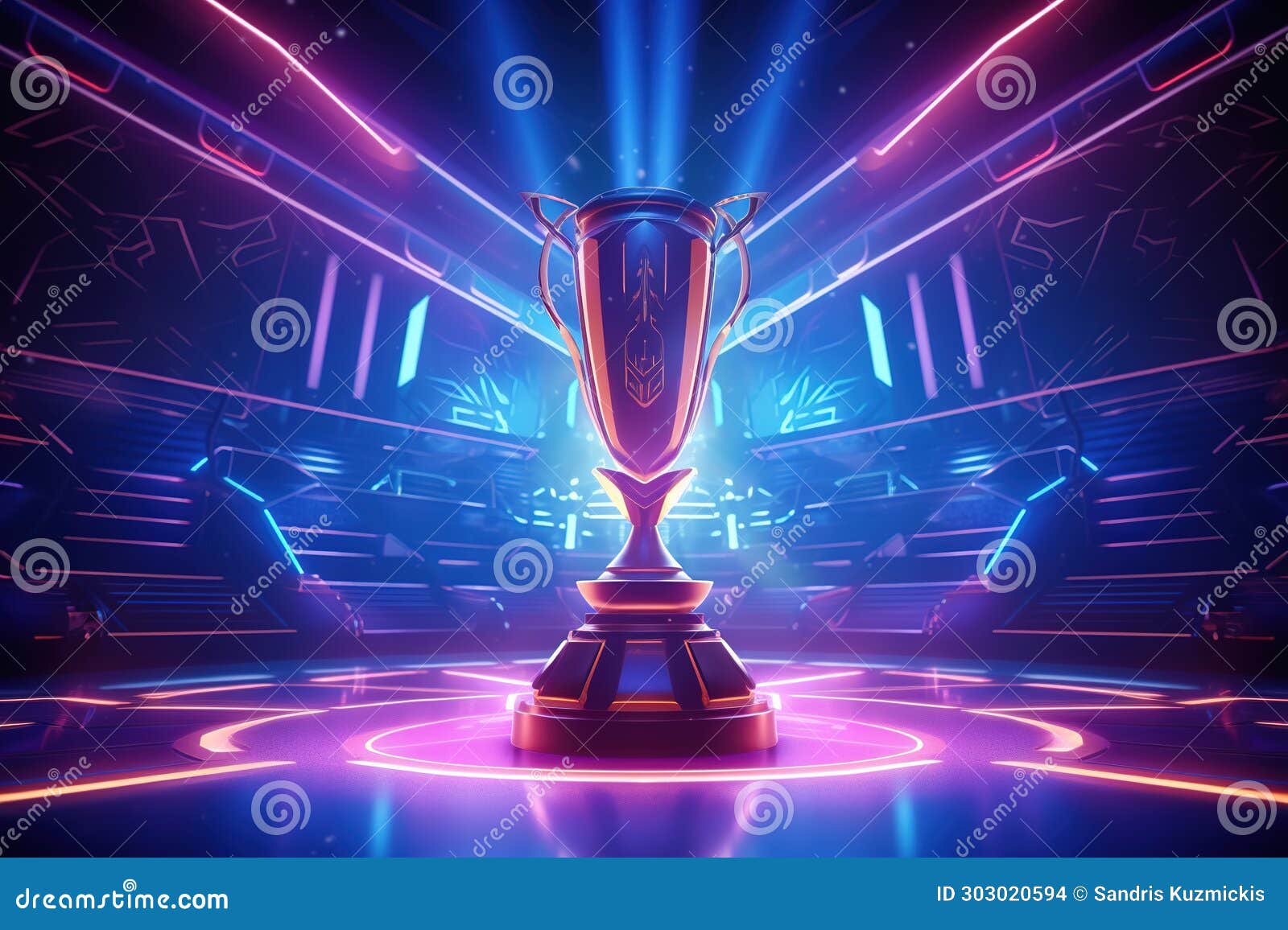 The Esports Winner Trophy. Generative AI Stock Illustration ...