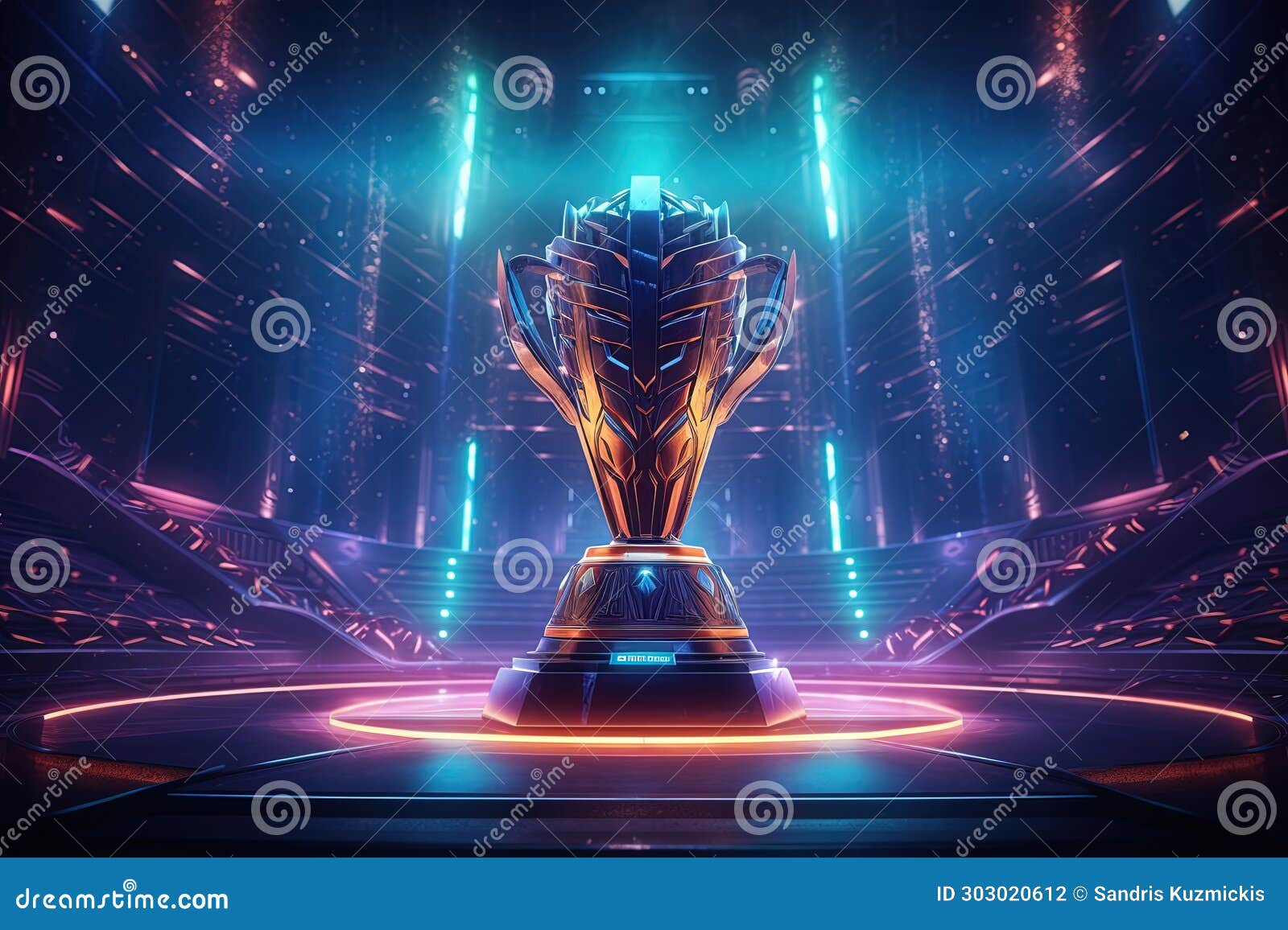 The Esports Winner Trophy. Generative AI Stock Illustration ...