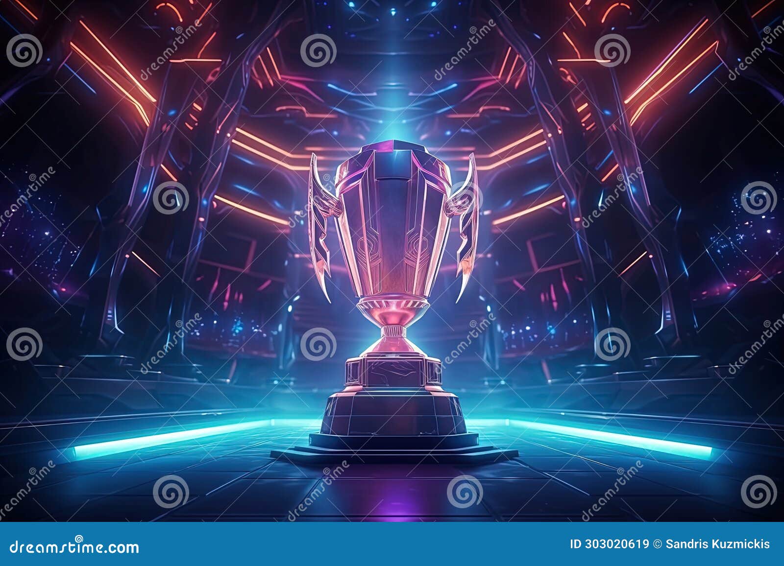 The Esports Winner Trophy. Generative AI Stock Image - Image of trophy ...