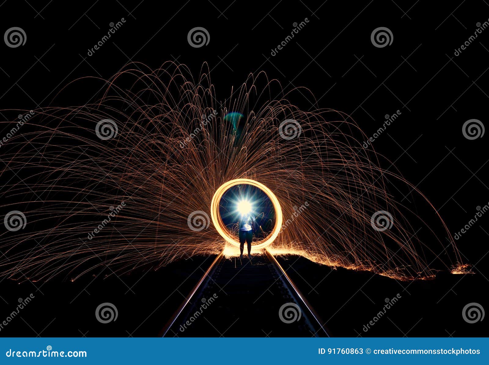 Esposizione Lunga Delle Scintille Immagine. Immagine: 91760863