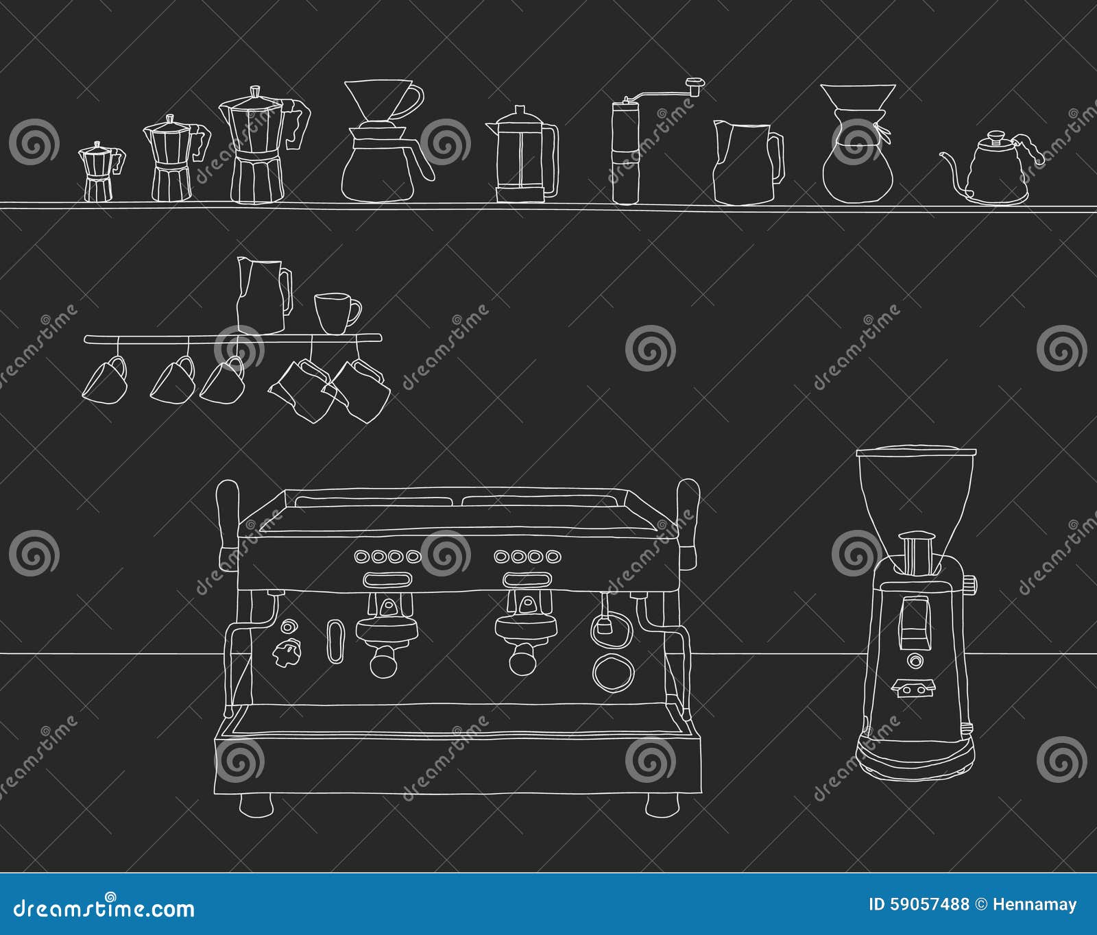 Espresso Bar stock illustration. Illustration of background - 59057488