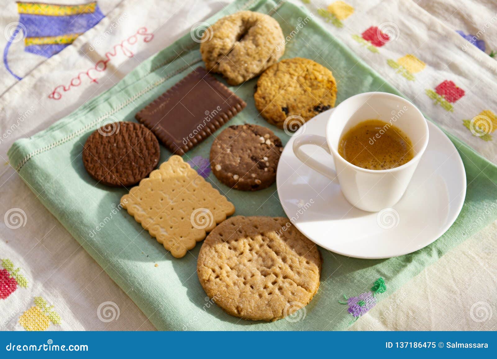 Espresso and Biscuits at the Breakfast Stock Image - Image of espresso ...