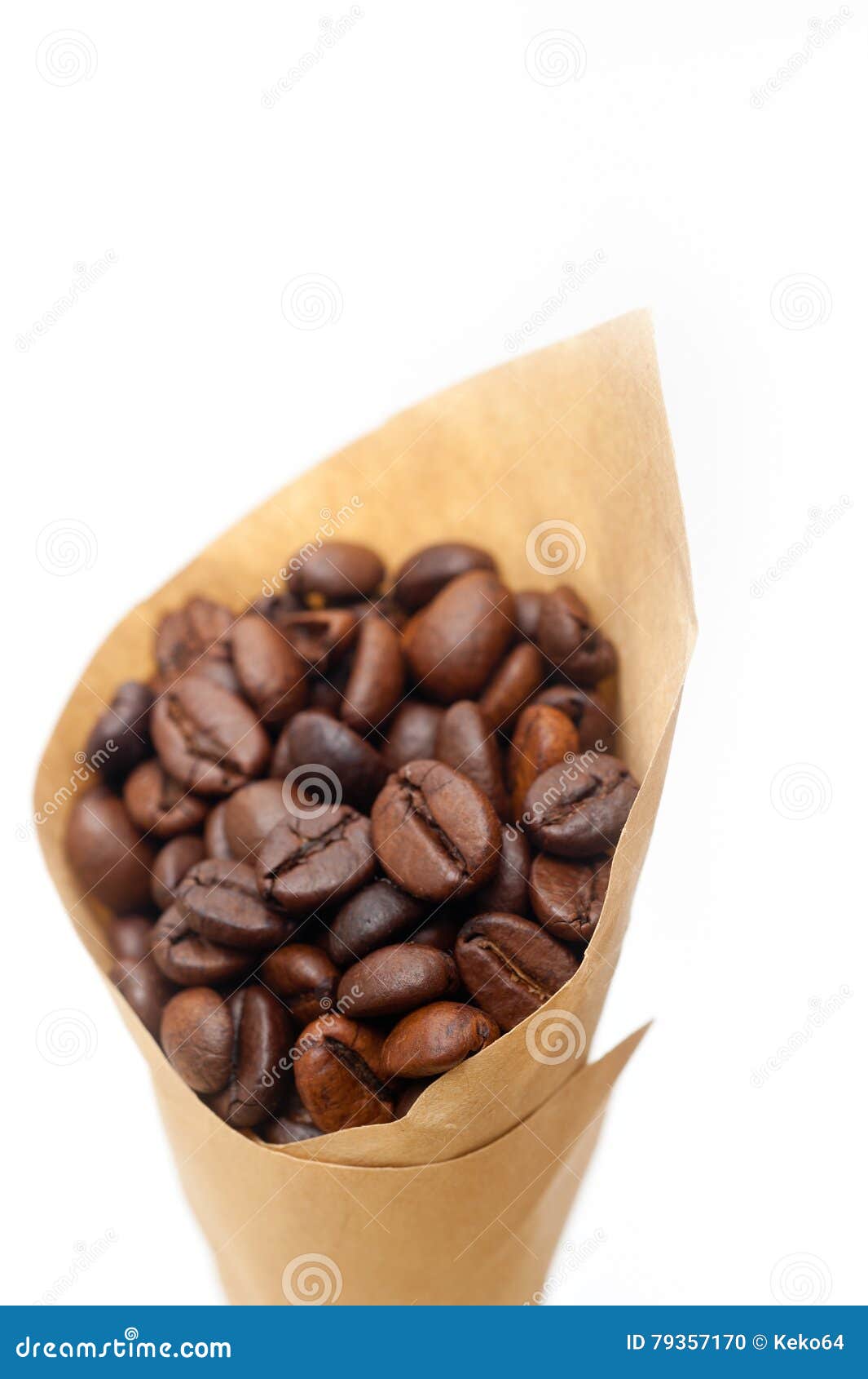 Espresso Coffee Beans on a Paper Cone Stock Photo - Image of italian ...