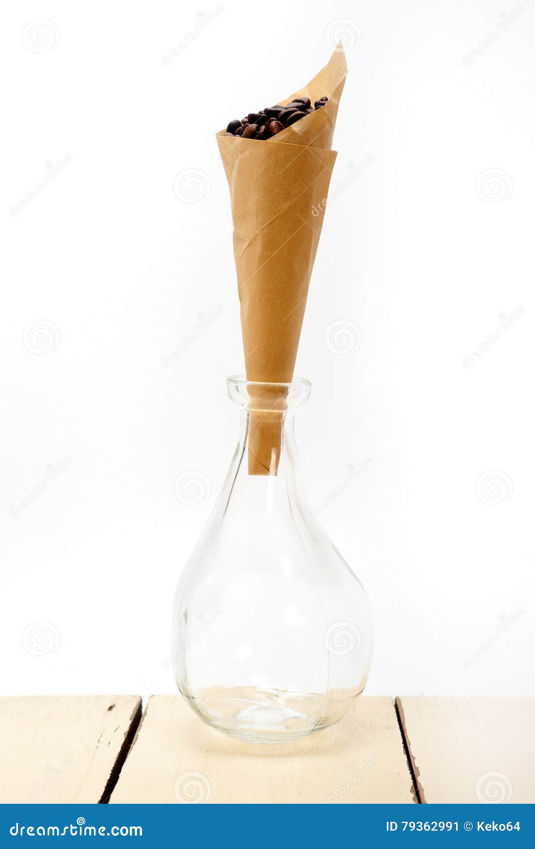 Espresso Coffee Beans on a Paper Cone Stock Image - Image of drink ...
