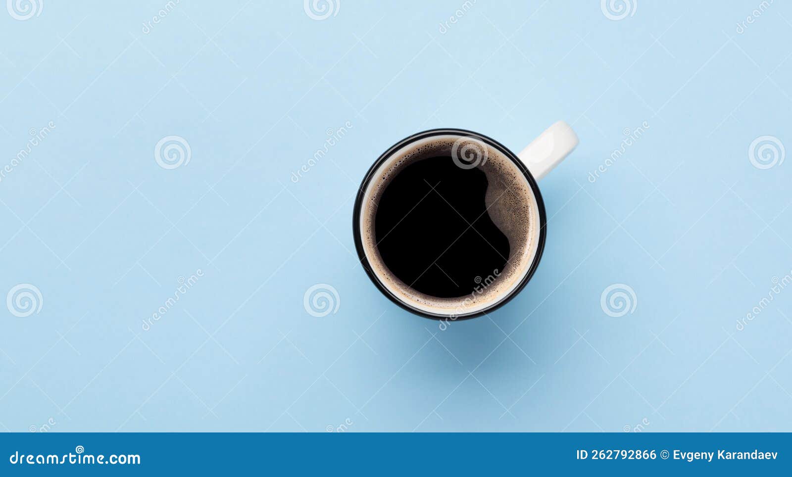 Espresso Coffee on Blue Background Stock Photo - Image of brown ...