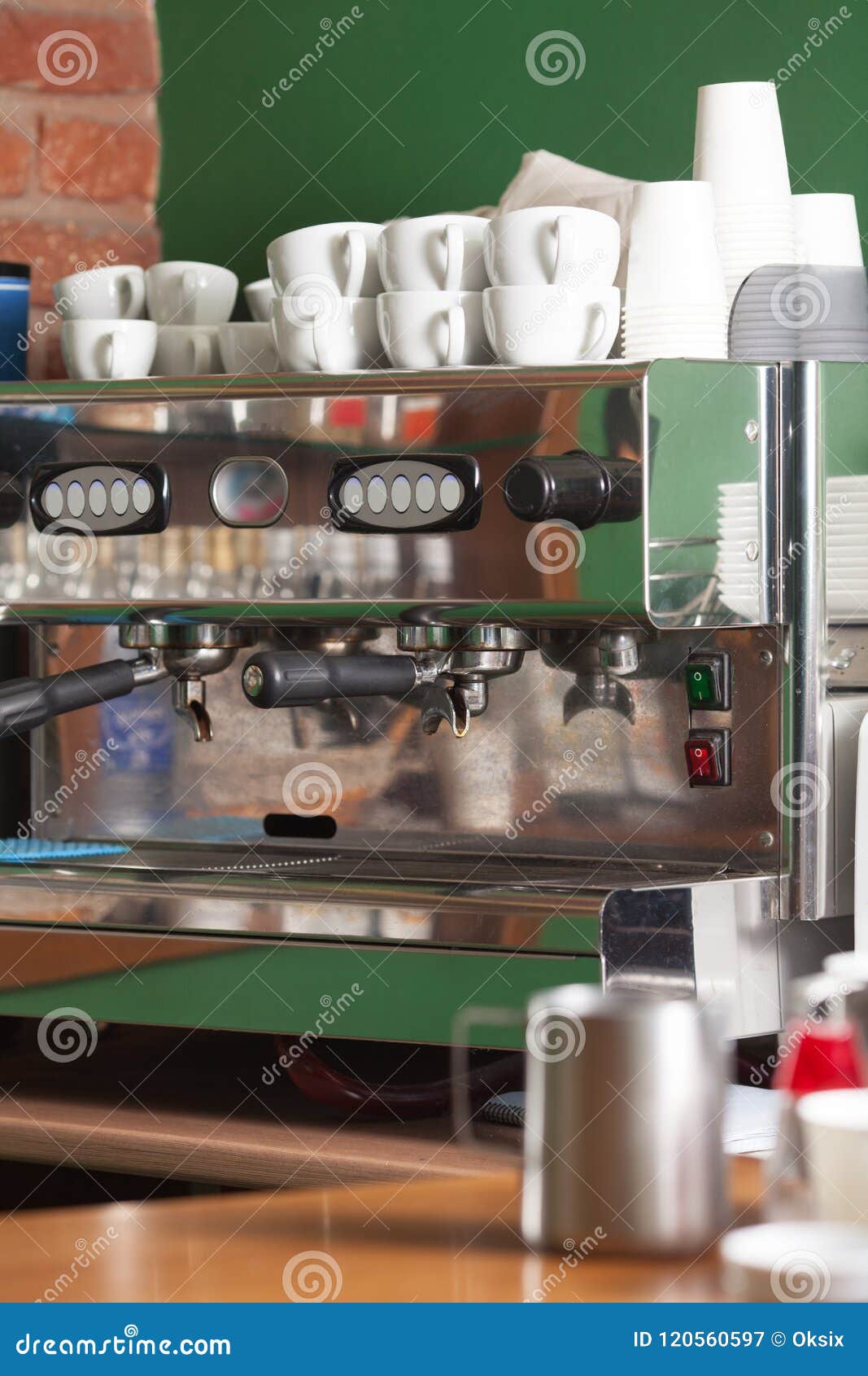 Espresso coffee machine stock image. Image of automatic - 120560597