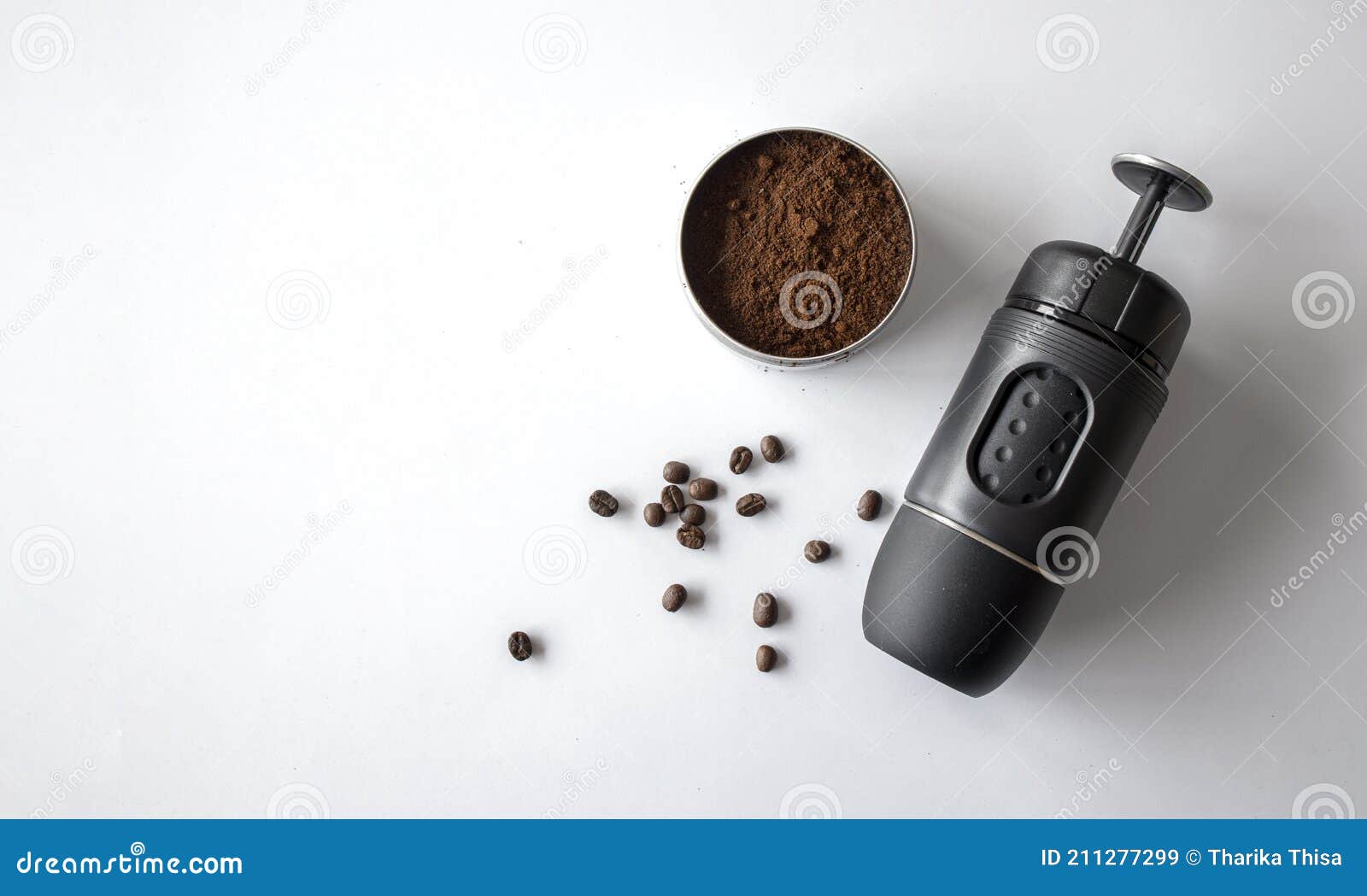 Espresso coffee machine stock image. Image of flat, black - 211277299