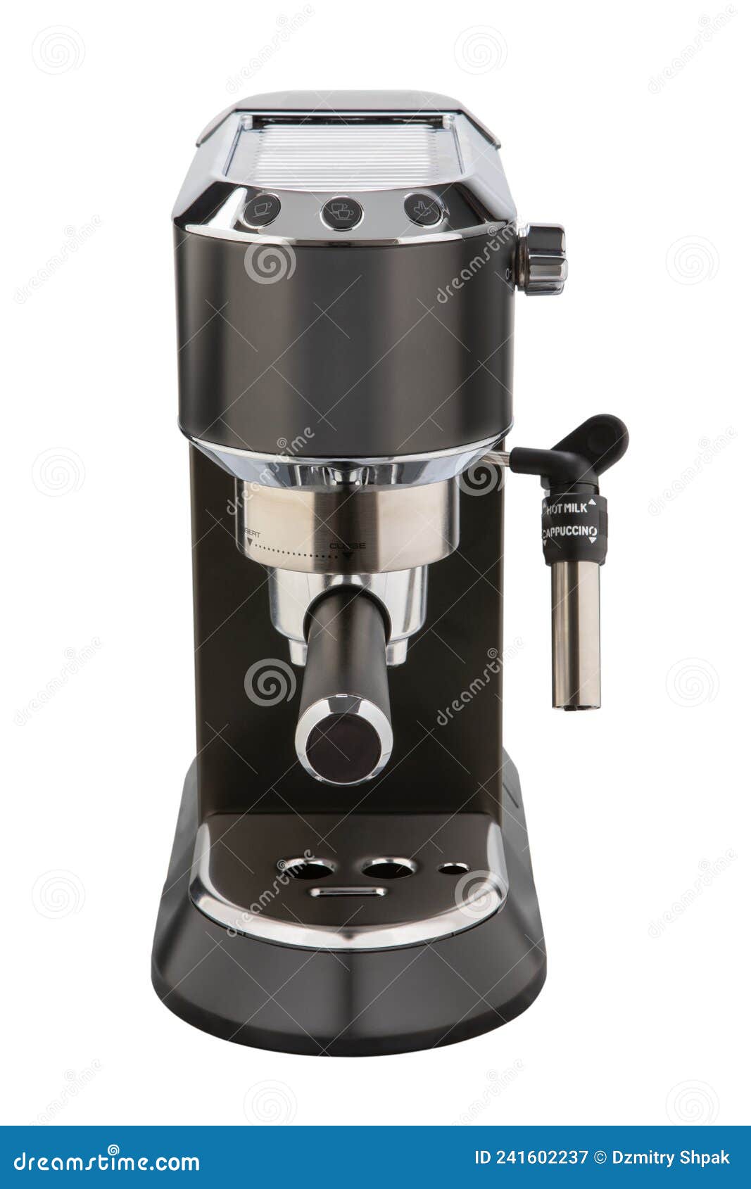 Espresso Coffee Machine Isolated on White Background Stock Image ...