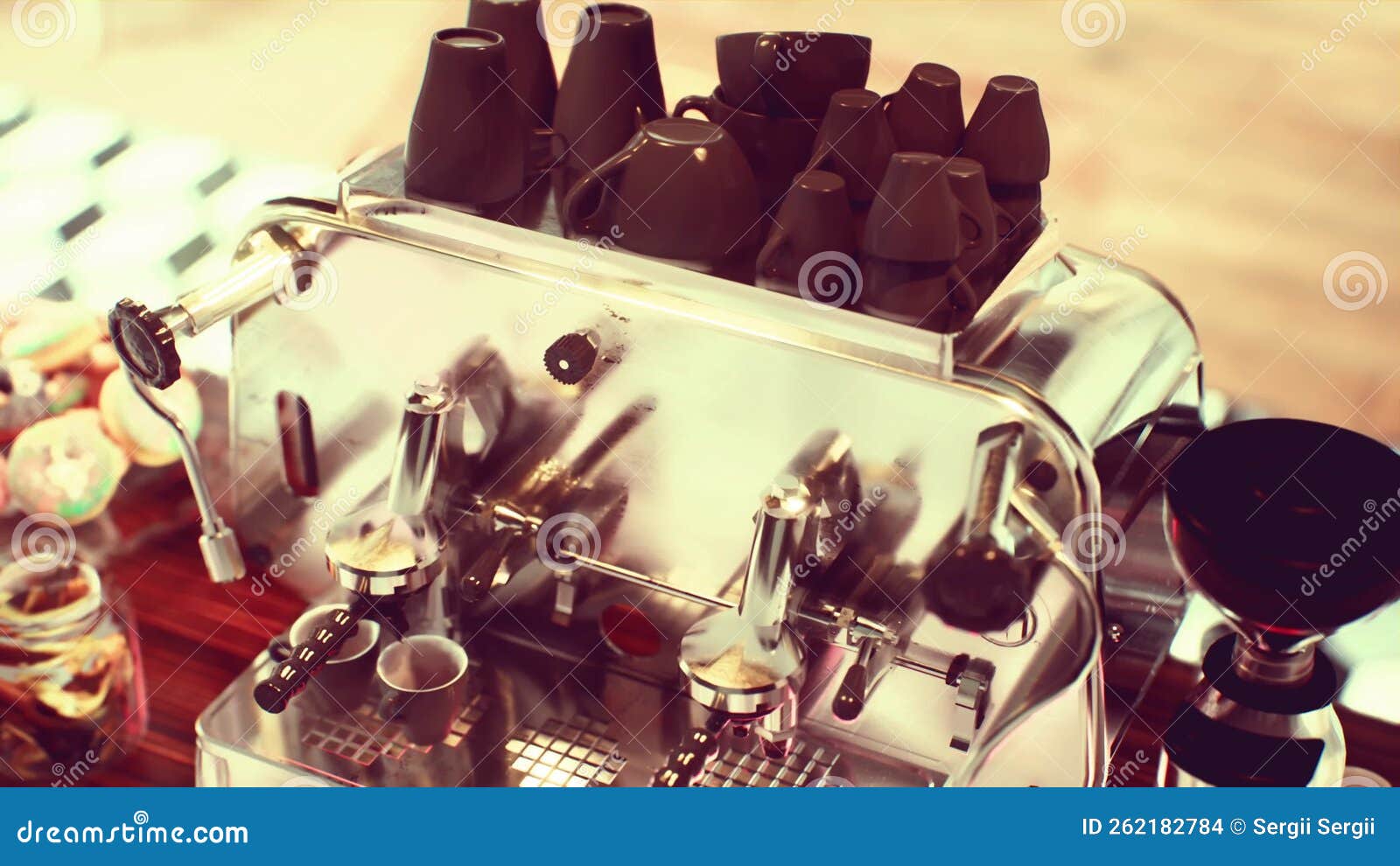 Espresso Coffee Machine in the Loft Office 13 Stock Footage - Video of ...