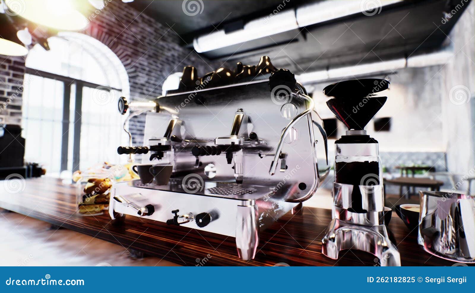 Espresso Coffee Machine in the Loft Office 9 Stock Video - Video of ...